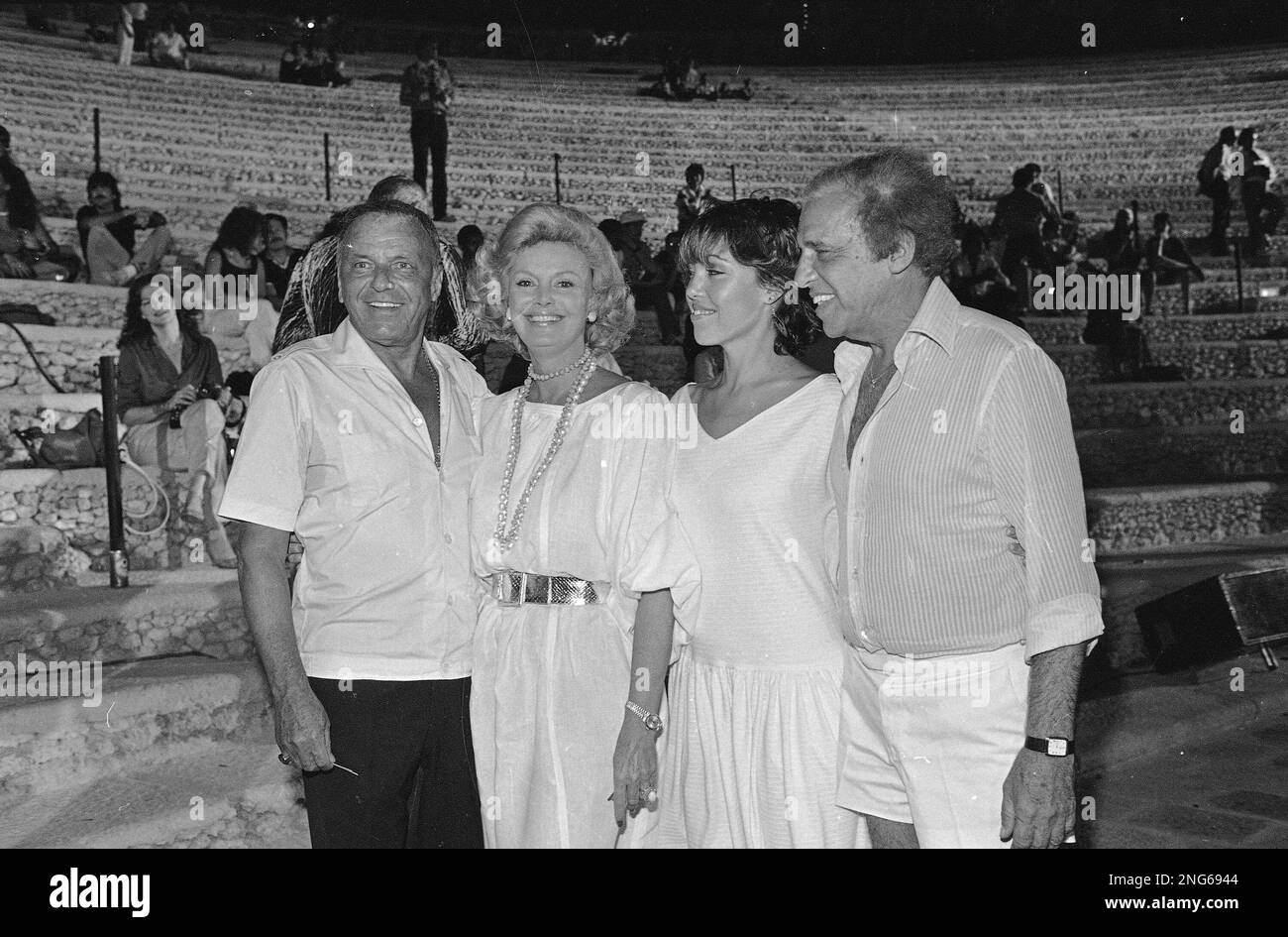Singer Frank Sinatra, left, and drummer Buddy Rich, right, old friends ...