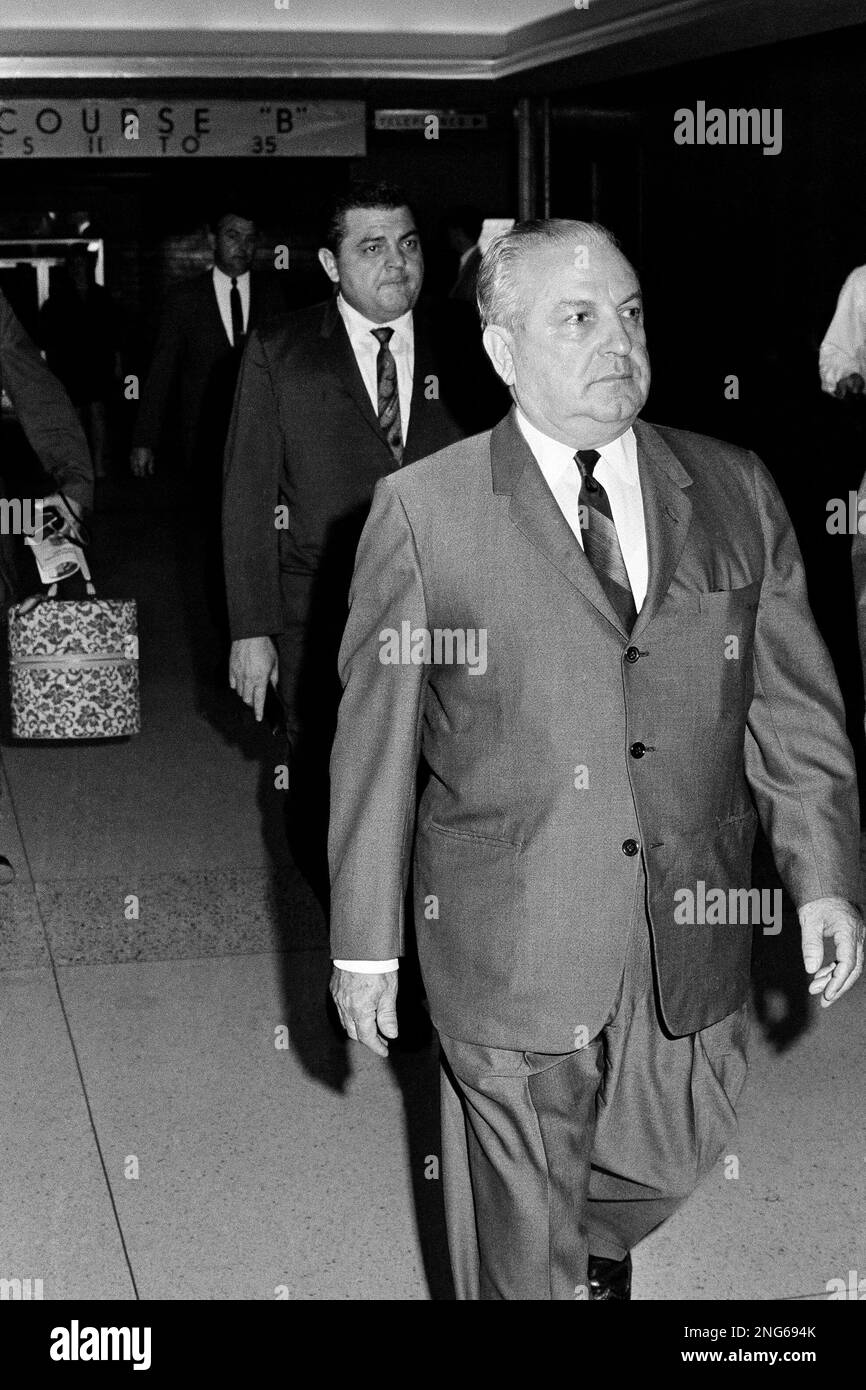 New Orleans underworld figure Carlos Marcello is shown arriving at the ...