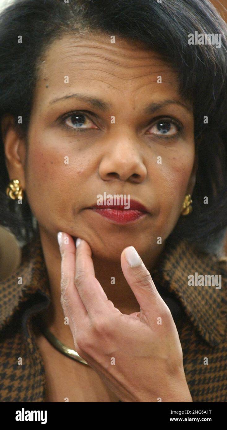 Secretary of State Condoleezza Rice testifies on Capitol Hill in ...
