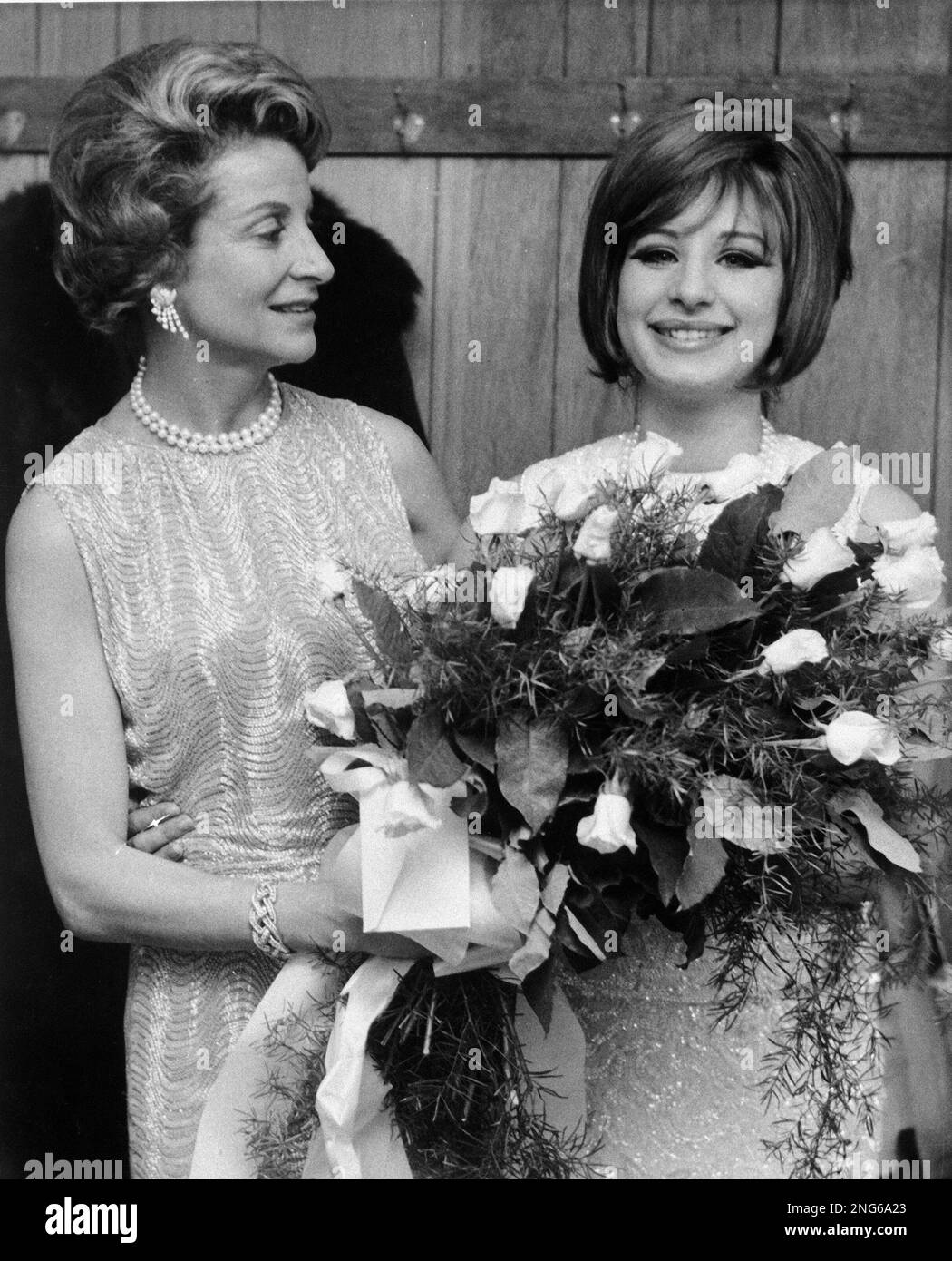 Barbra Streisand, right, star of "Funny Girl" which opened in Boston on ...