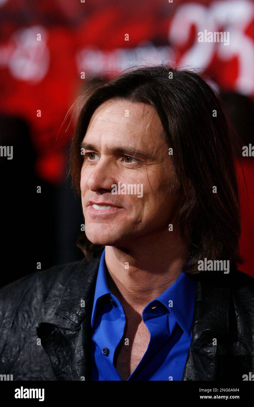Jim Carrey arrives at the premiere of "The Number 23" in Los Angeles on ...