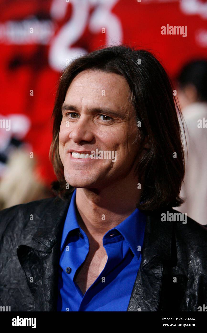 Jim Carrey arrives at the premiere of "The Number 23" in Los Angeles on ...