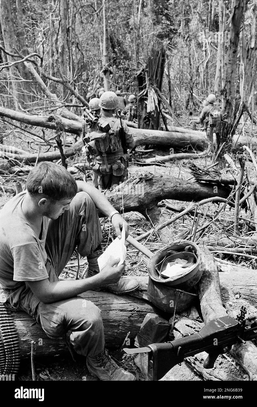 Marine private Tony Legg, Marshaltown, Iowa, of the 3rd battalion, 4th ...