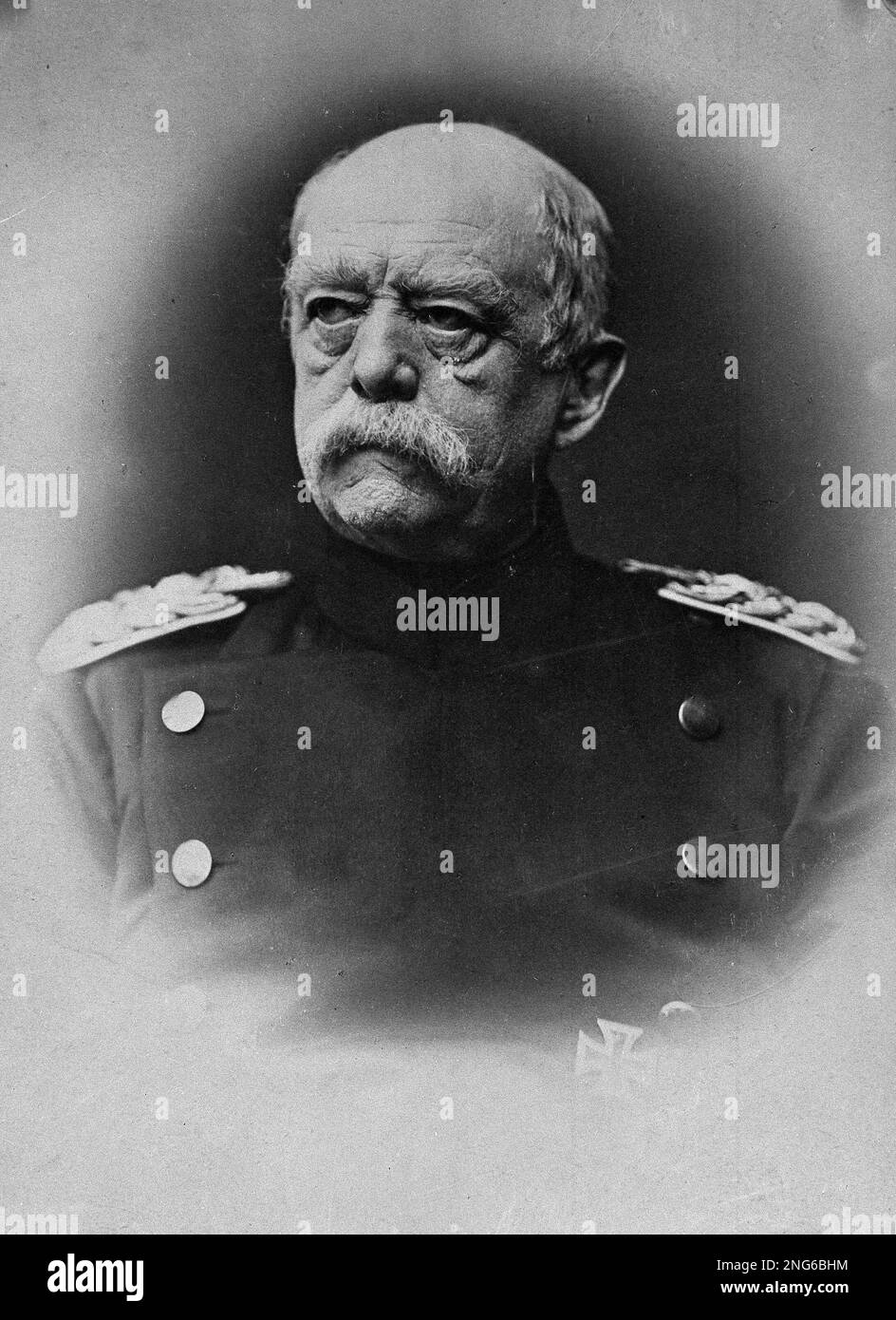 German Statesman Otto Furst von Bismarck (1815-1898). Bismarck was ...