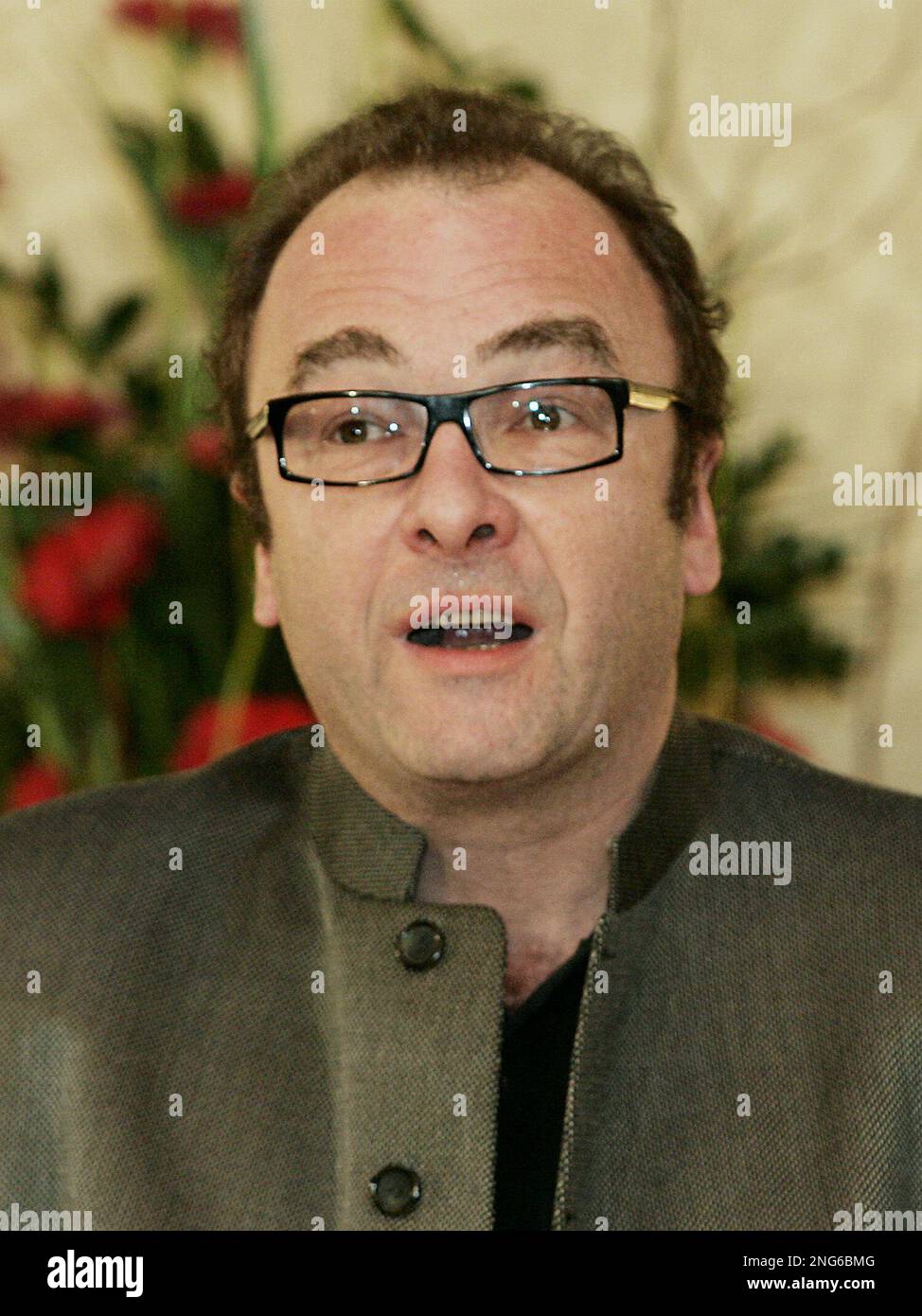 Austrian writer Robert Menasse delivers a speech during an awarding ...