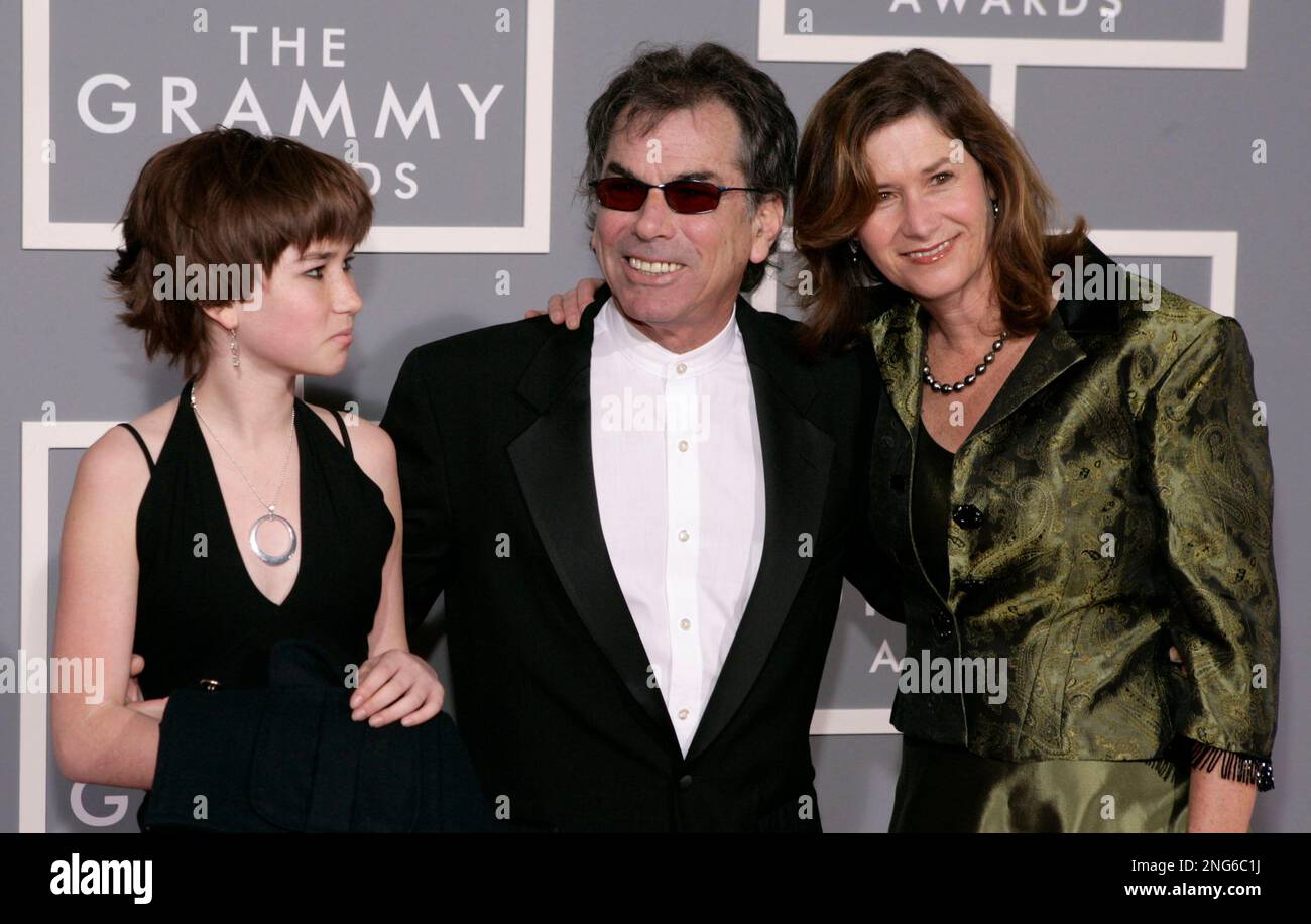Mickey Hart, of the Grateful Dead, arrives with guests for the 49th Annual Grammy Awards on ...