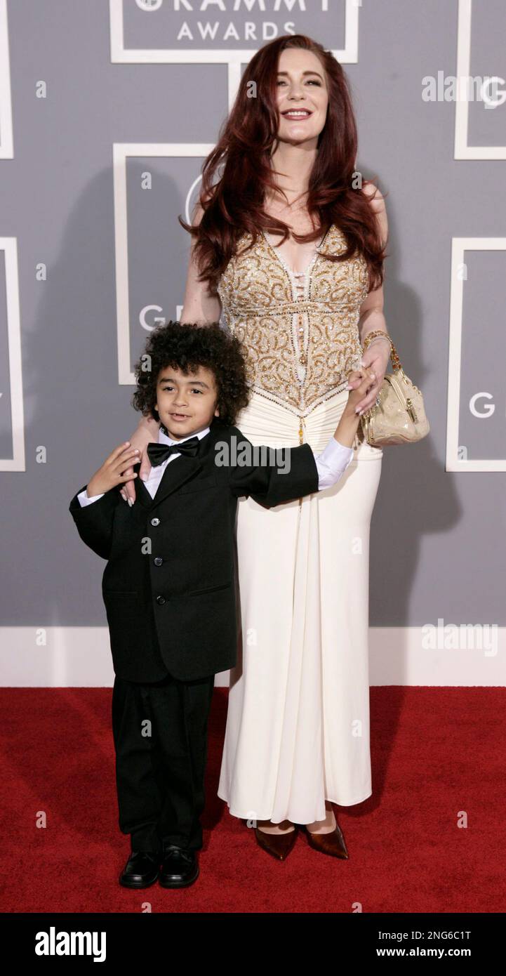 Tomi Rae Hynie and James Brown Jr. arrive for the 49th Annual Grammy ...