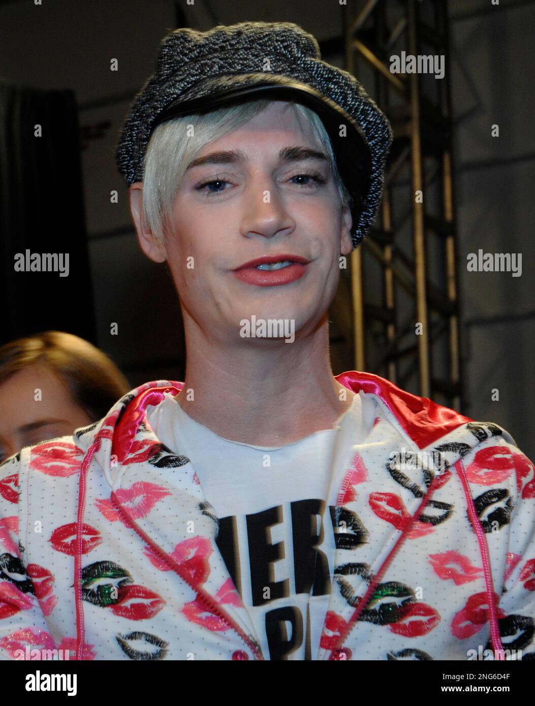 Designer Richie Rich poses for a photograph backstage at the ...