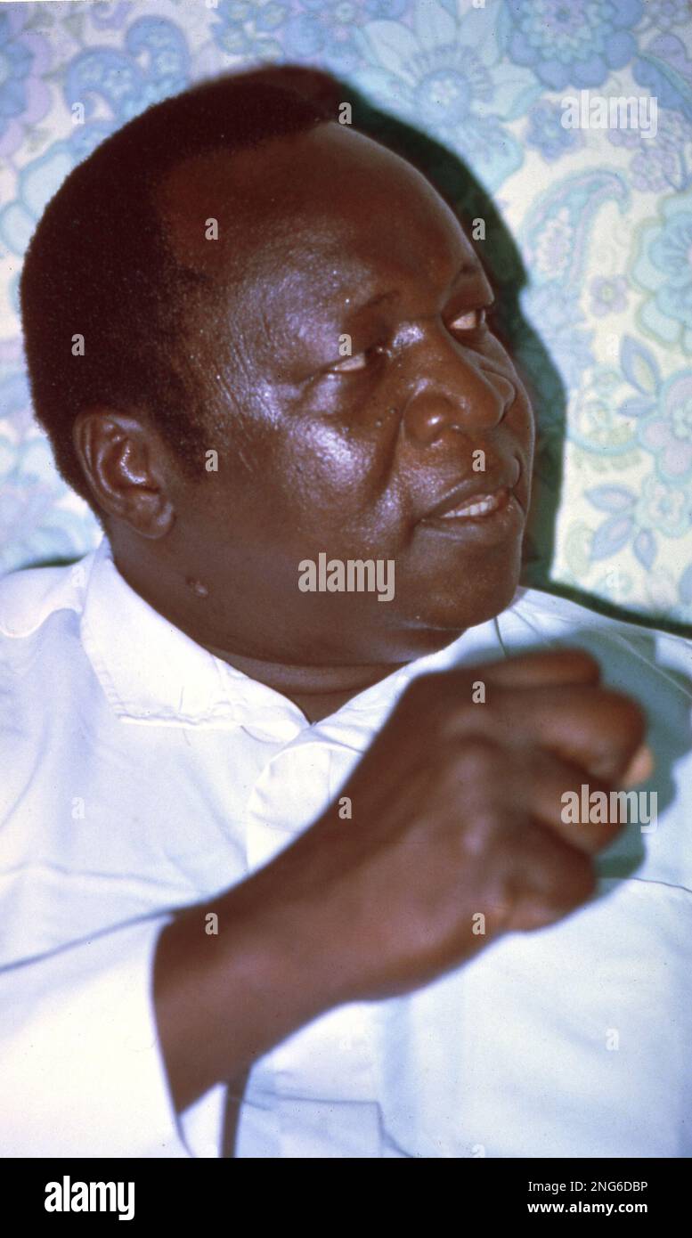 Idi Amin, former President of Uganda, pictured in Jidda, Saudi Arabia ...