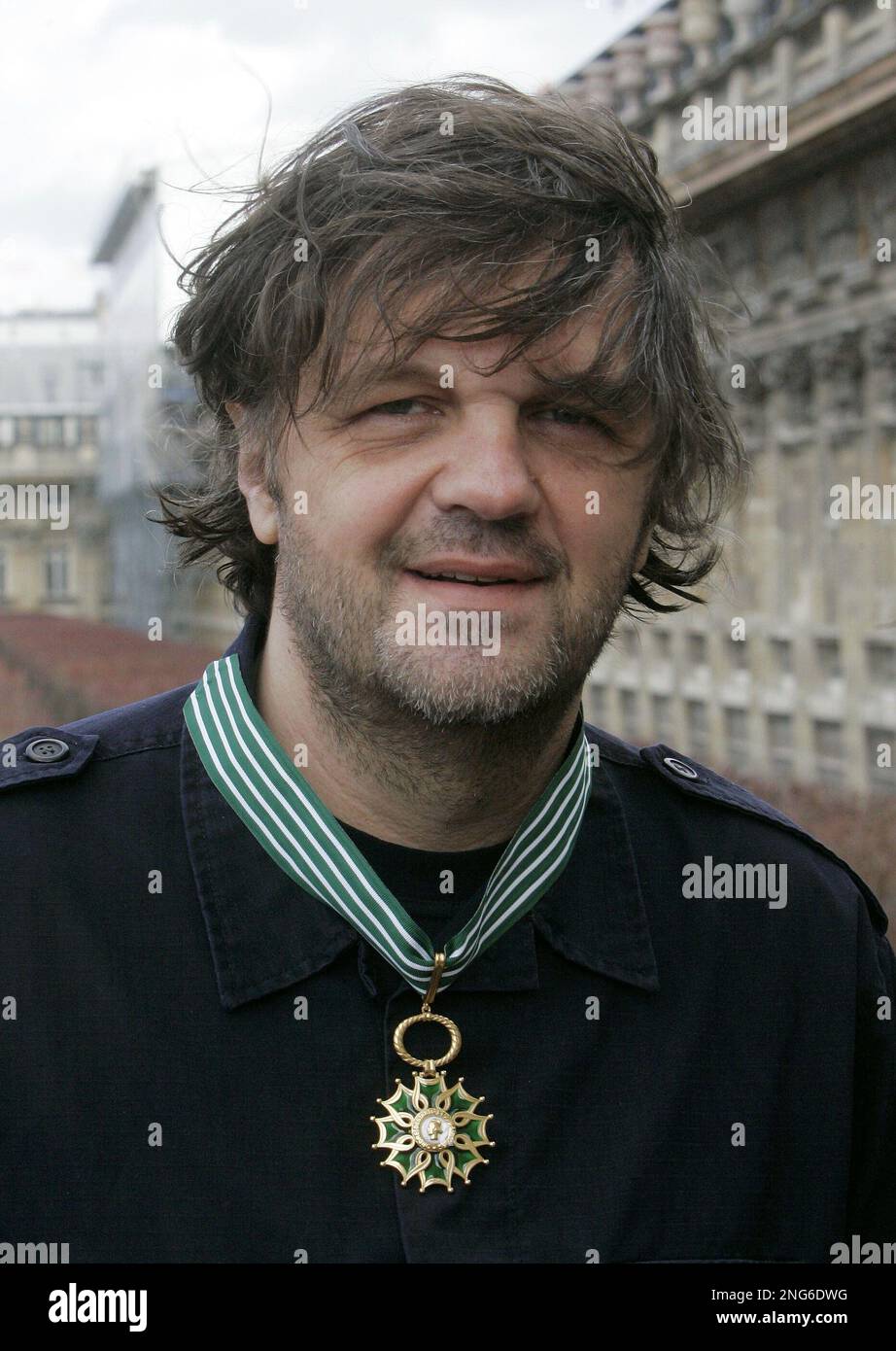 Bosnian film director Emir Kusturica poses for photographers after ...
