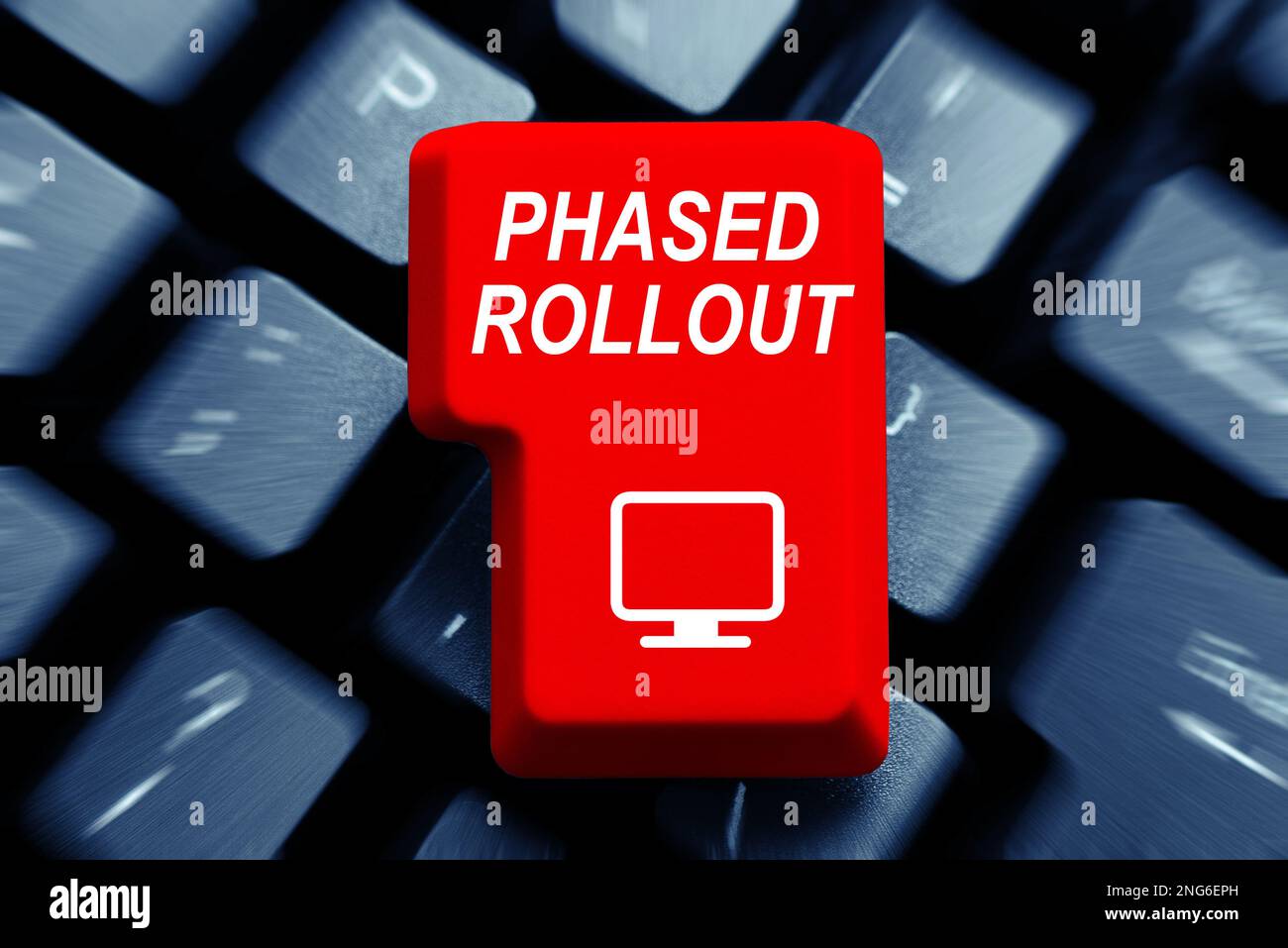 Text sign showing Phased Rollout. Business overview the practice of ...