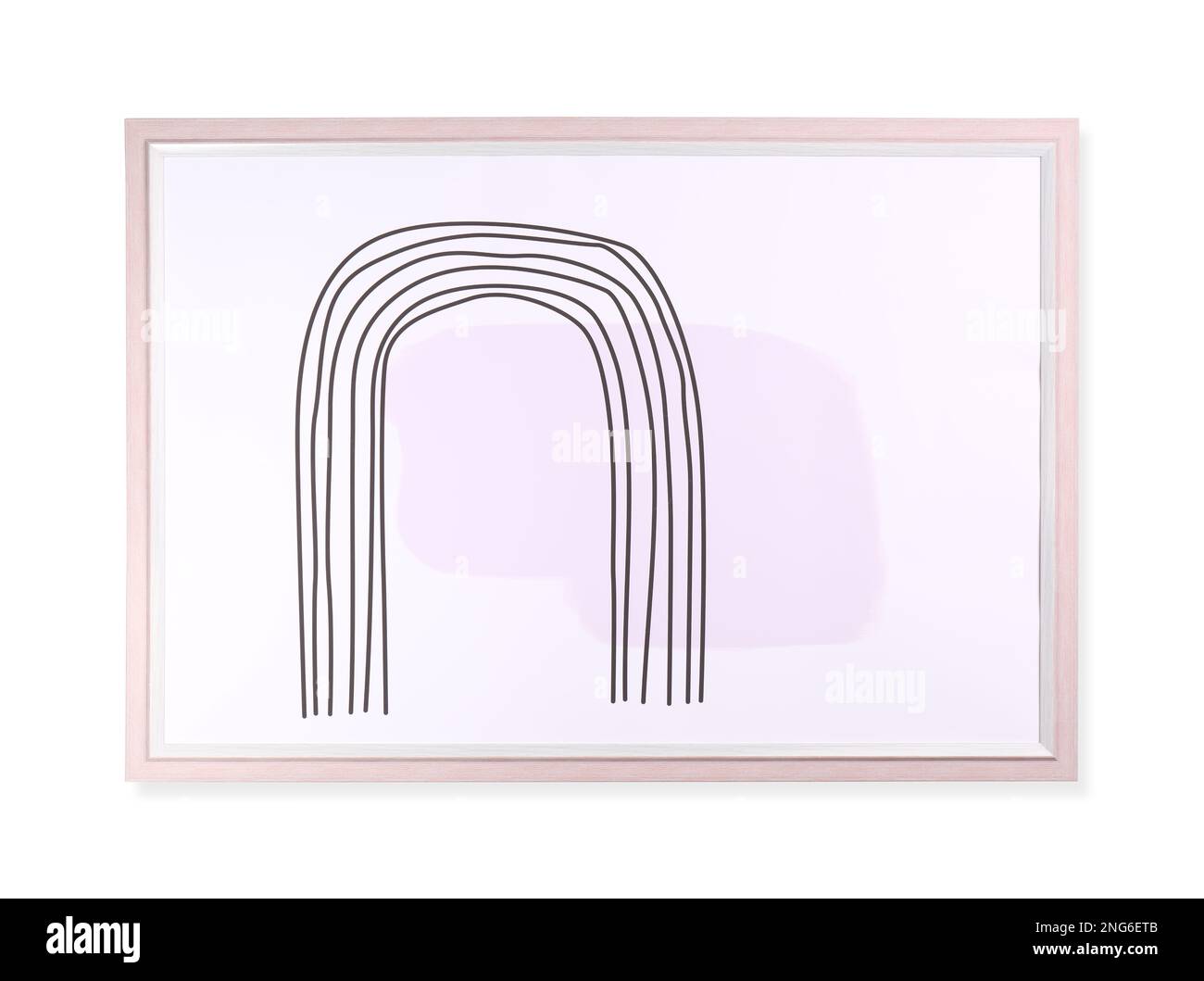 Beautiful abstract painting in frame isolated on white Stock Photo - Alamy