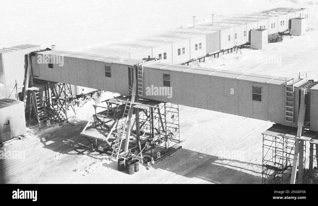 This view from top of antenna tower on April 7, 1956 shows acompleted ...