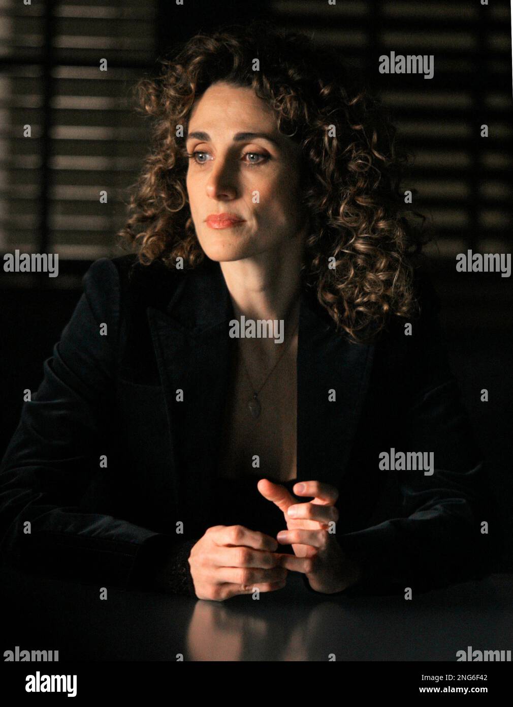 Actress Melina Kanakaredes as Det. Stella Bonasera poses on the set of ...