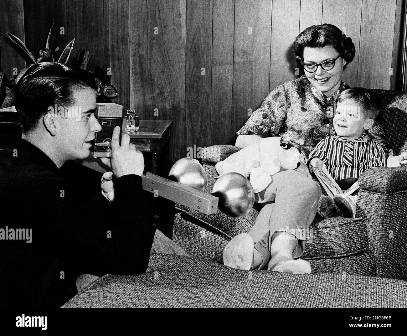 Dick Clark films his wife Barbara and their son, Richard Augustus Clark ...