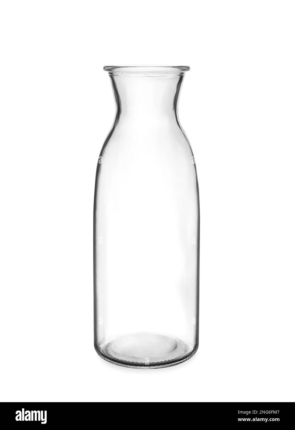 Empty clean glass bottle isolated on white Stock Photo - Alamy