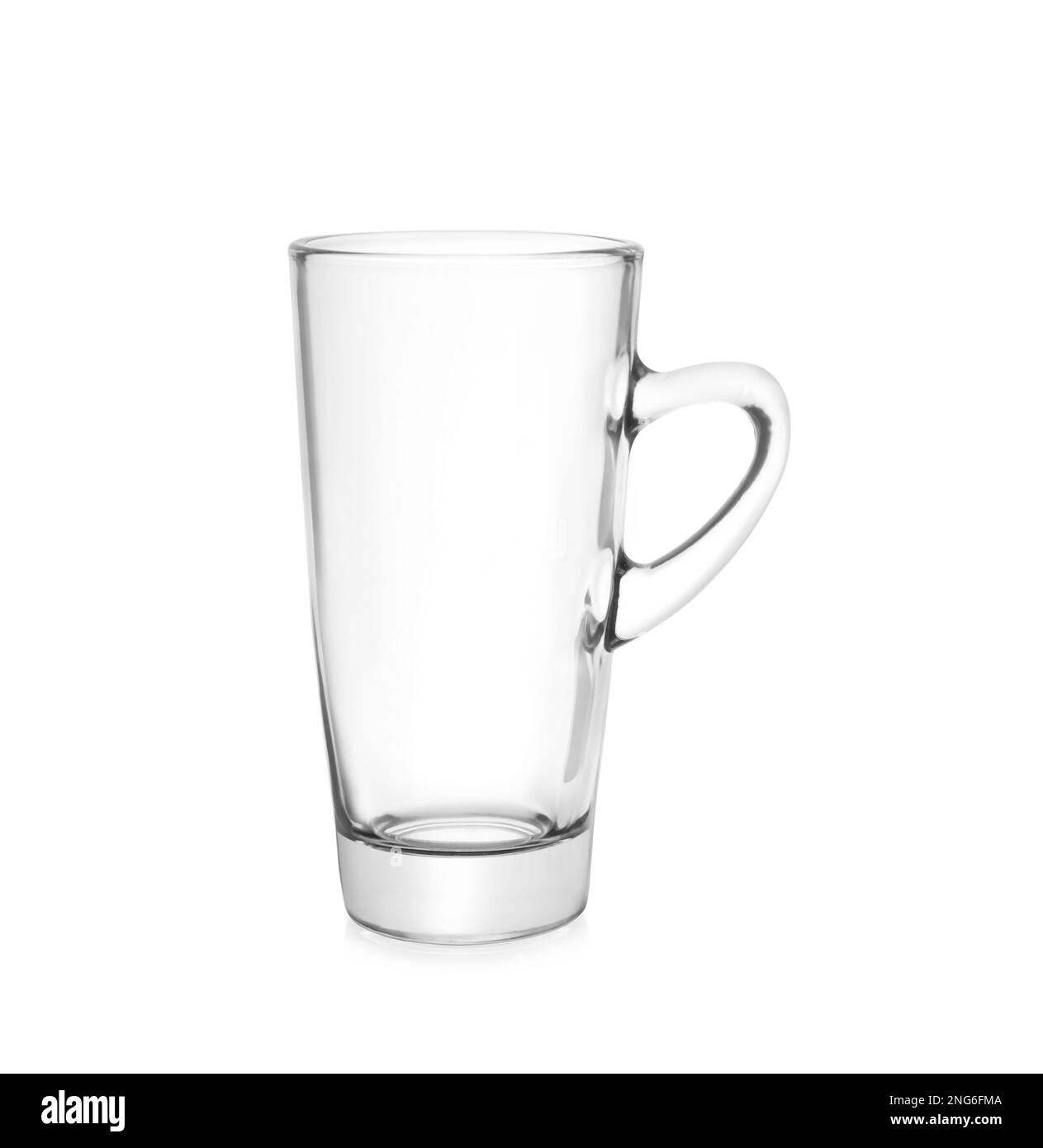 Empty clean glass cup isolated on white Stock Photo - Alamy