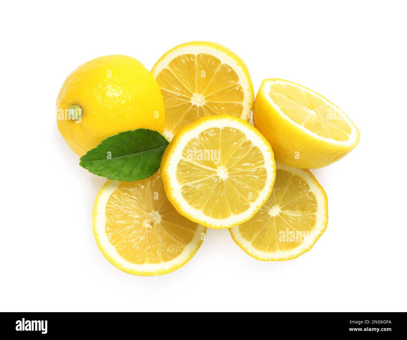 Top view cut lemons Cut Out Stock Images & Pictures - Alamy
