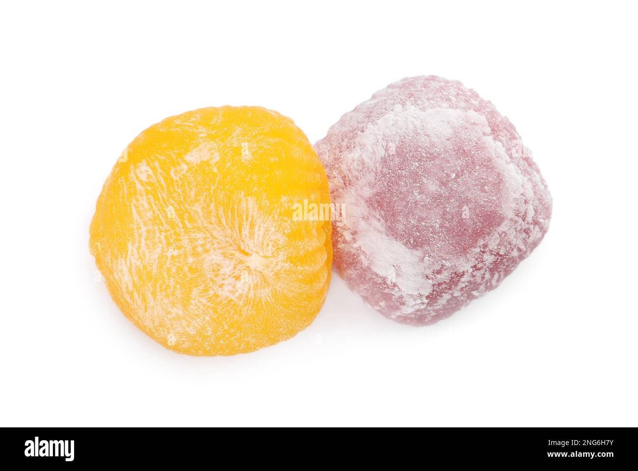 Different delicious mochi on white background,top view. Japanese ...