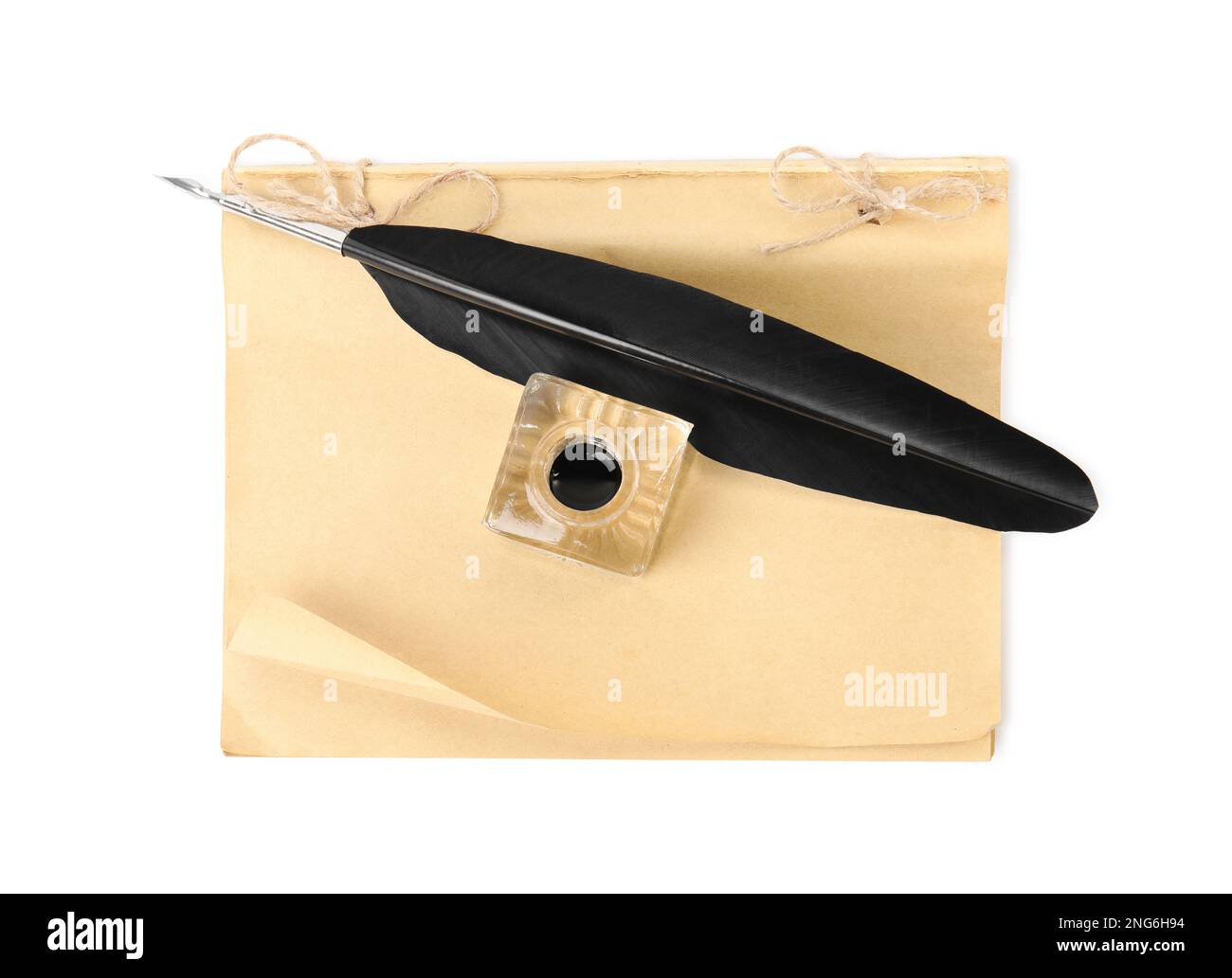 Pen and paper top view Cut Out Stock Images & Pictures - Alamy