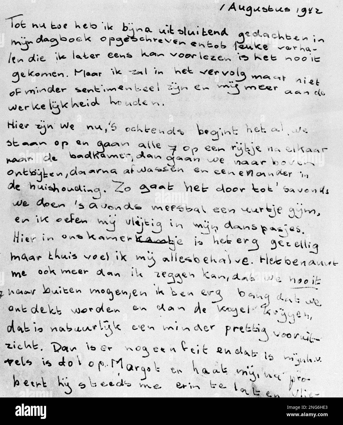 This is a copy of Anne Frank's diary photographed in Amsterdam ...