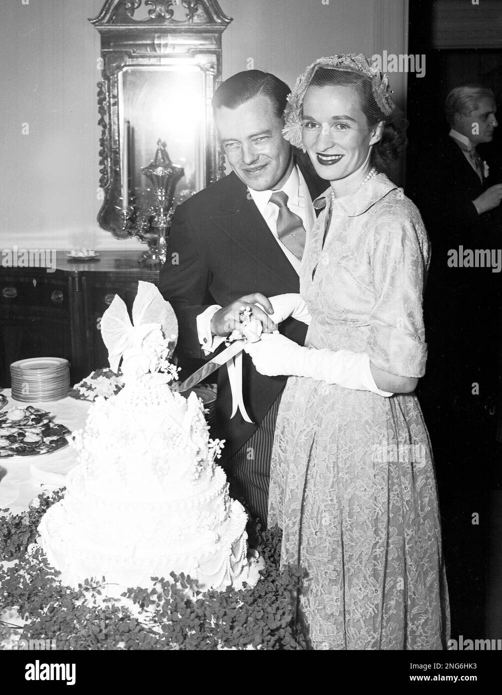 The Marquess of Milford Haven, David Michael Mountbatten, and his bride ...
