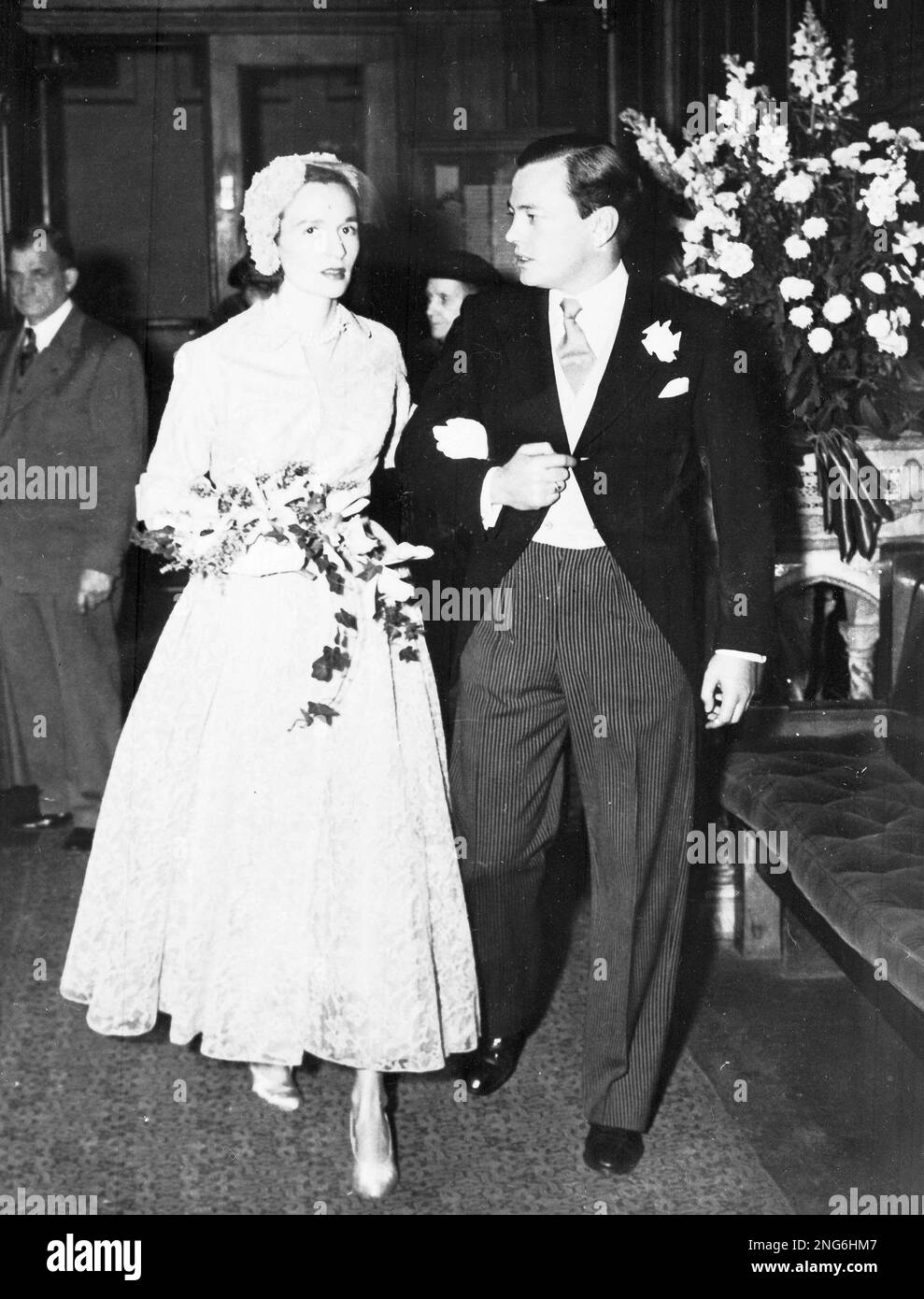 The Marquess of Milford Haven, David Michael Mountbatten, escorts his ...