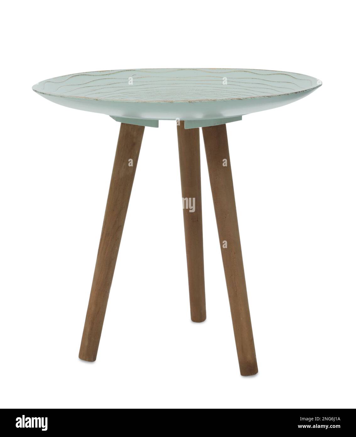 Stylish coffee table on white background. Interior element Stock Photo ...