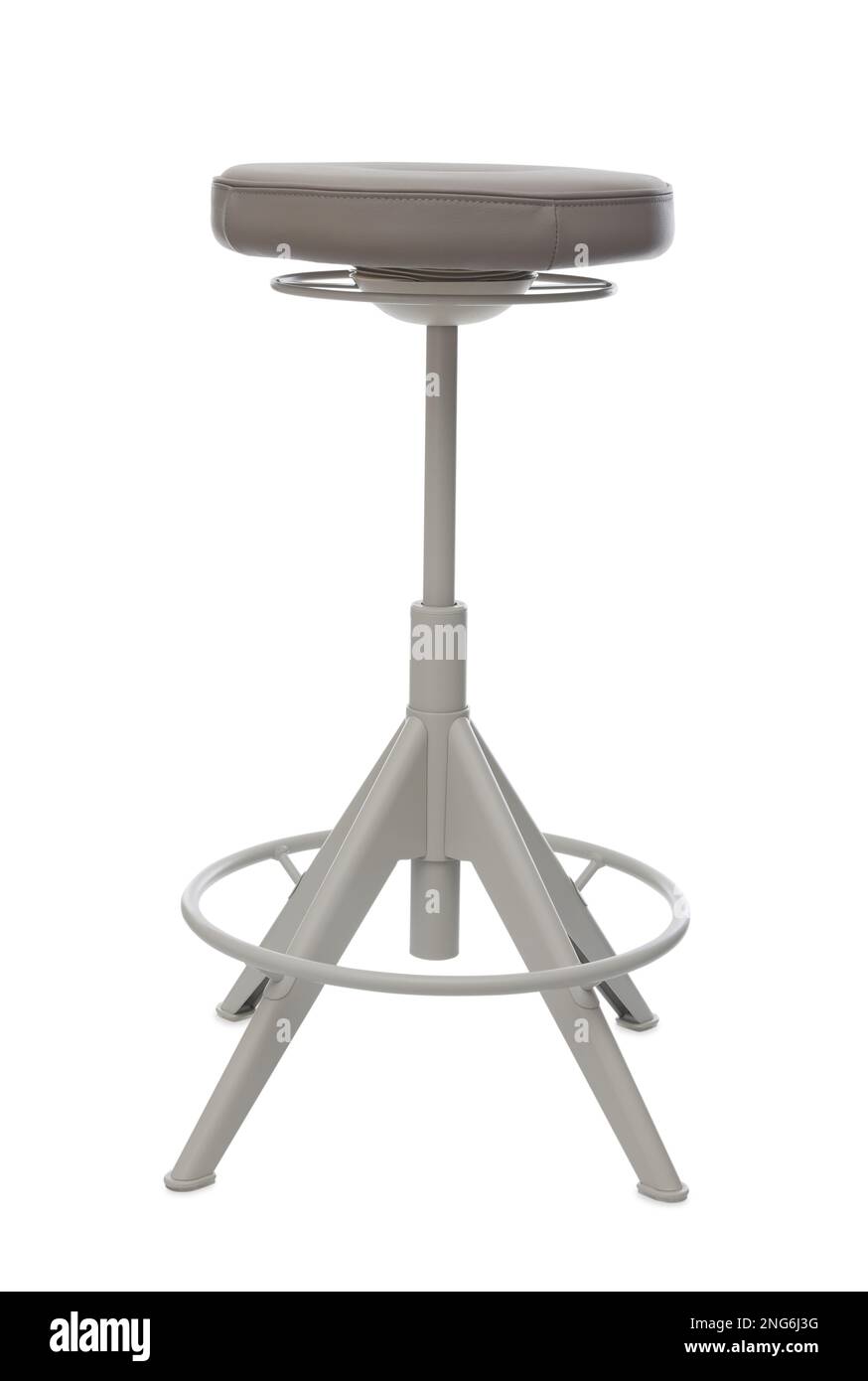 Stylish stool on white background. Interior element Stock Photo - Alamy