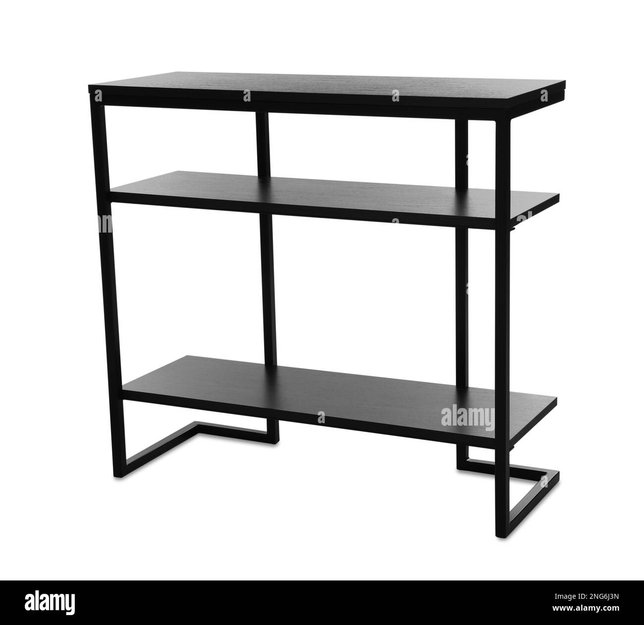 Stylish console table on white background. Interior element Stock Photo ...