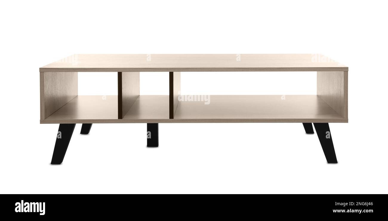 Stylish console table on white background. Interior element Stock Photo ...