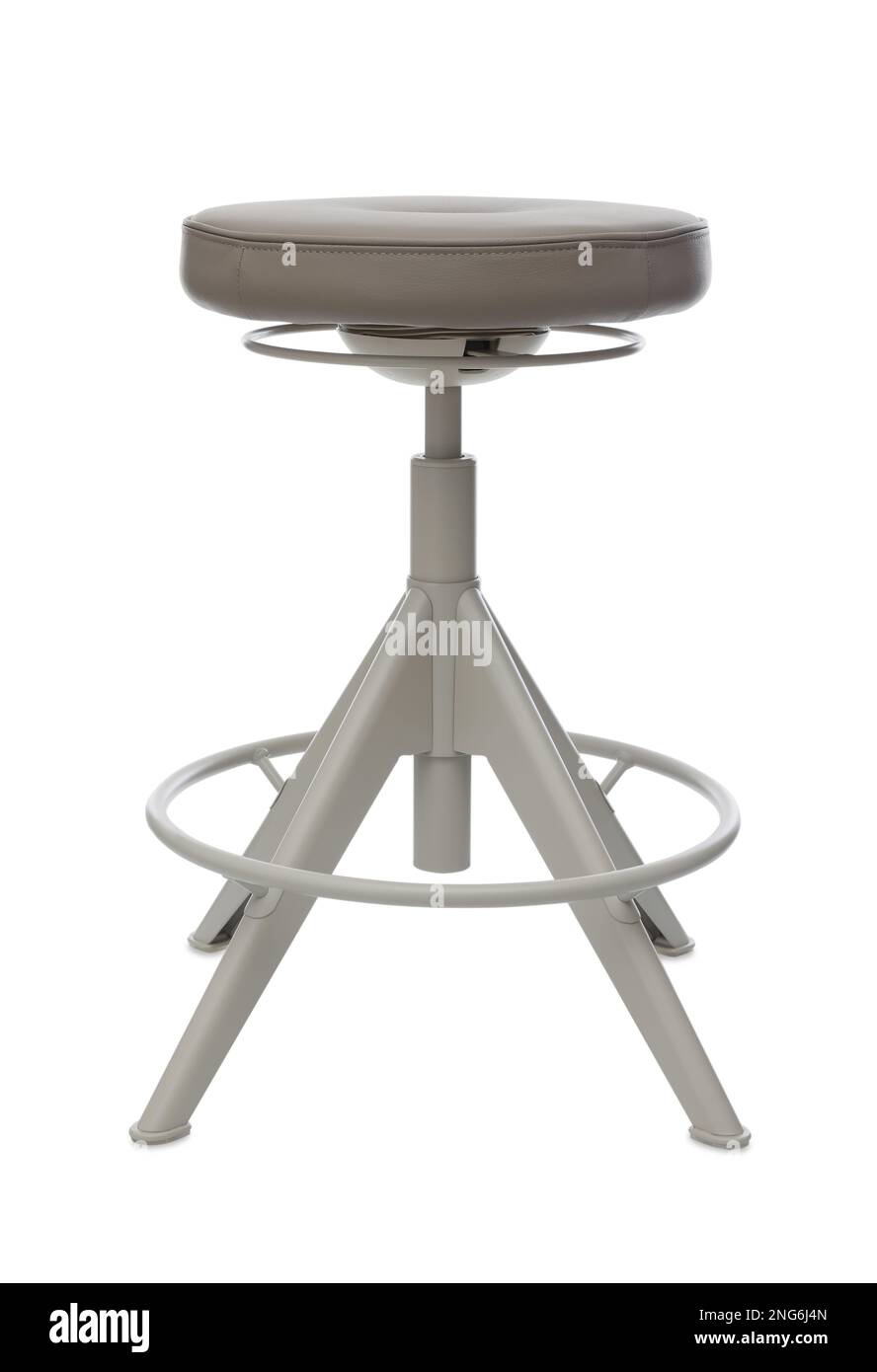 Stylish stool on white background. Interior element Stock Photo - Alamy