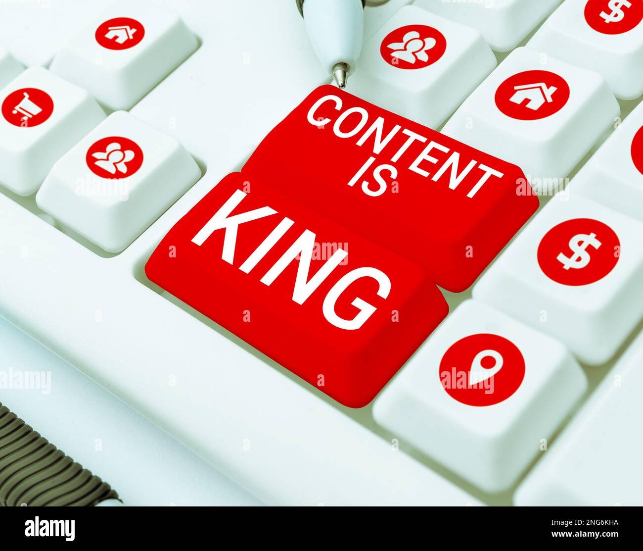 Text showing inspiration Content Is King. Business idea Content is the ...