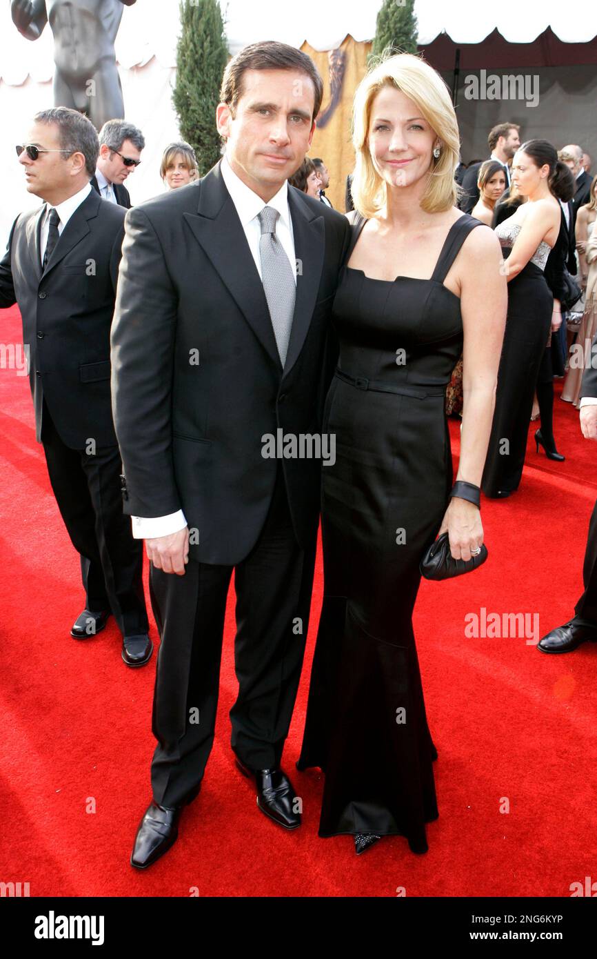 Steve Carell and his wife Nancy Walls arrive at the 13th Annual Screen ...
