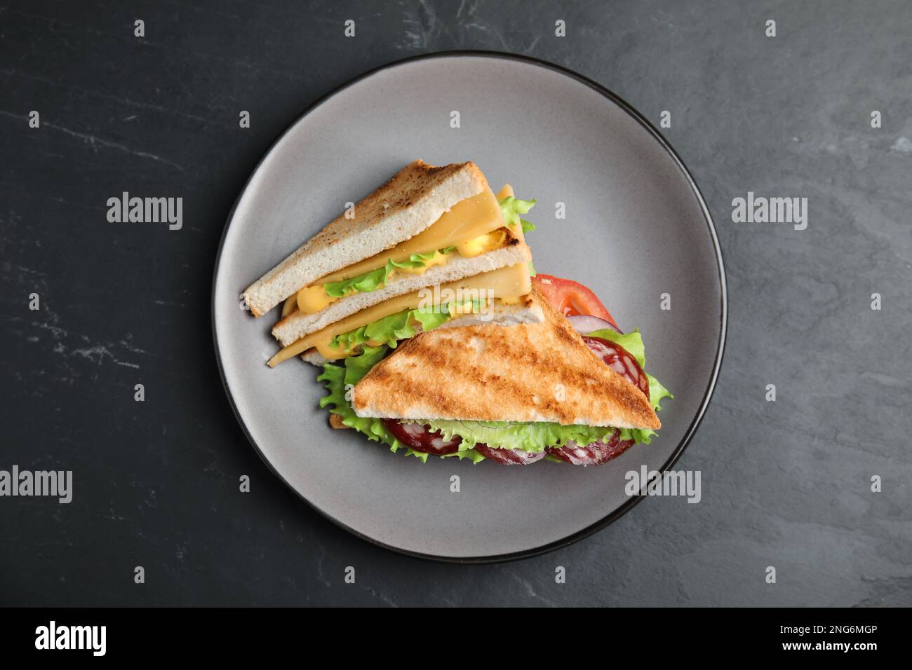 Top view plate sandwiches hi-res stock photography and images - Alamy