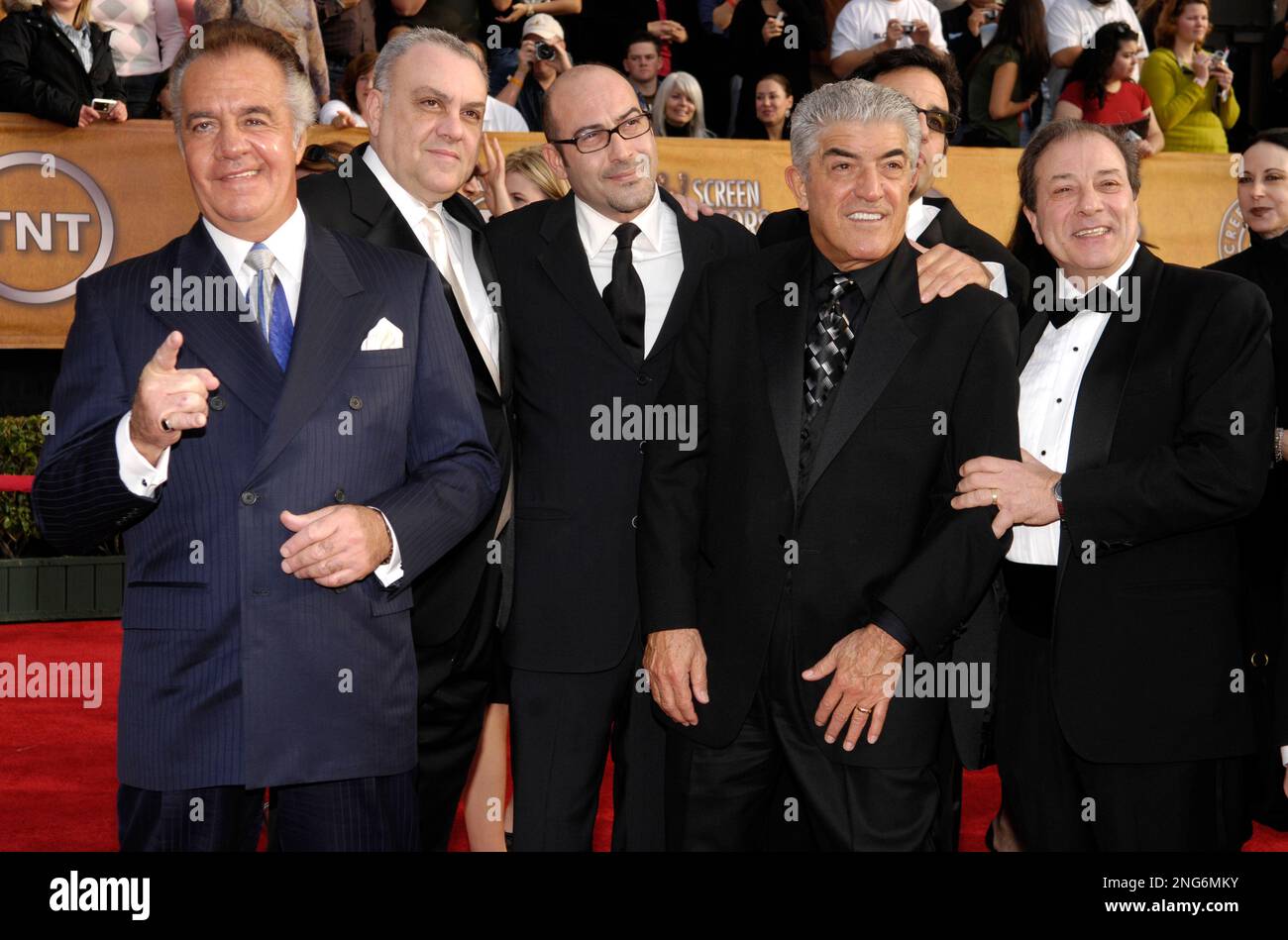 Tony Sirico, left, Vincent Curatola, second from left, John Ventimiglia, center, Frank Vincent ...