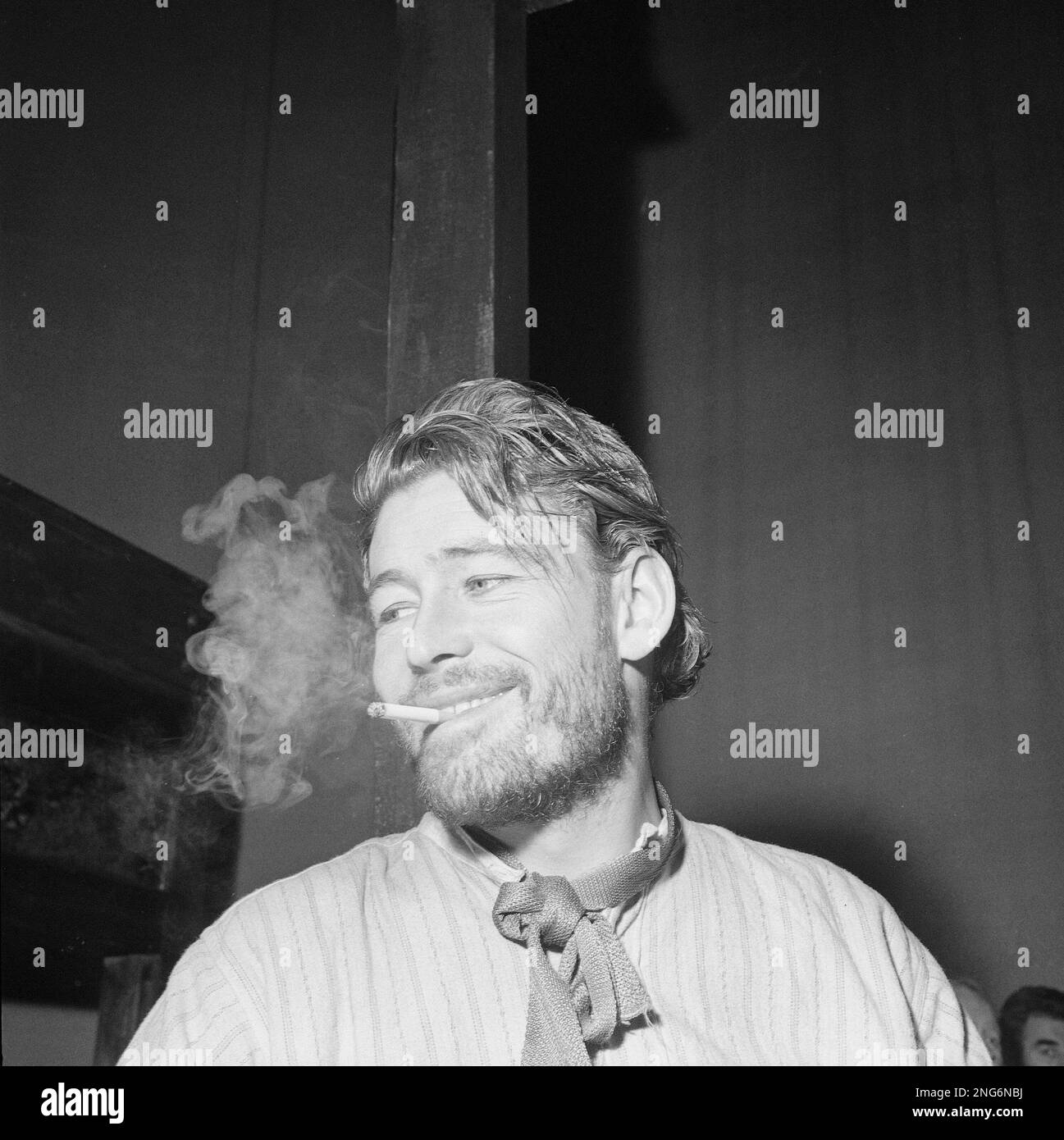 Actor Peter O'Toole is seen in his dressing room waiting to go on stage ...