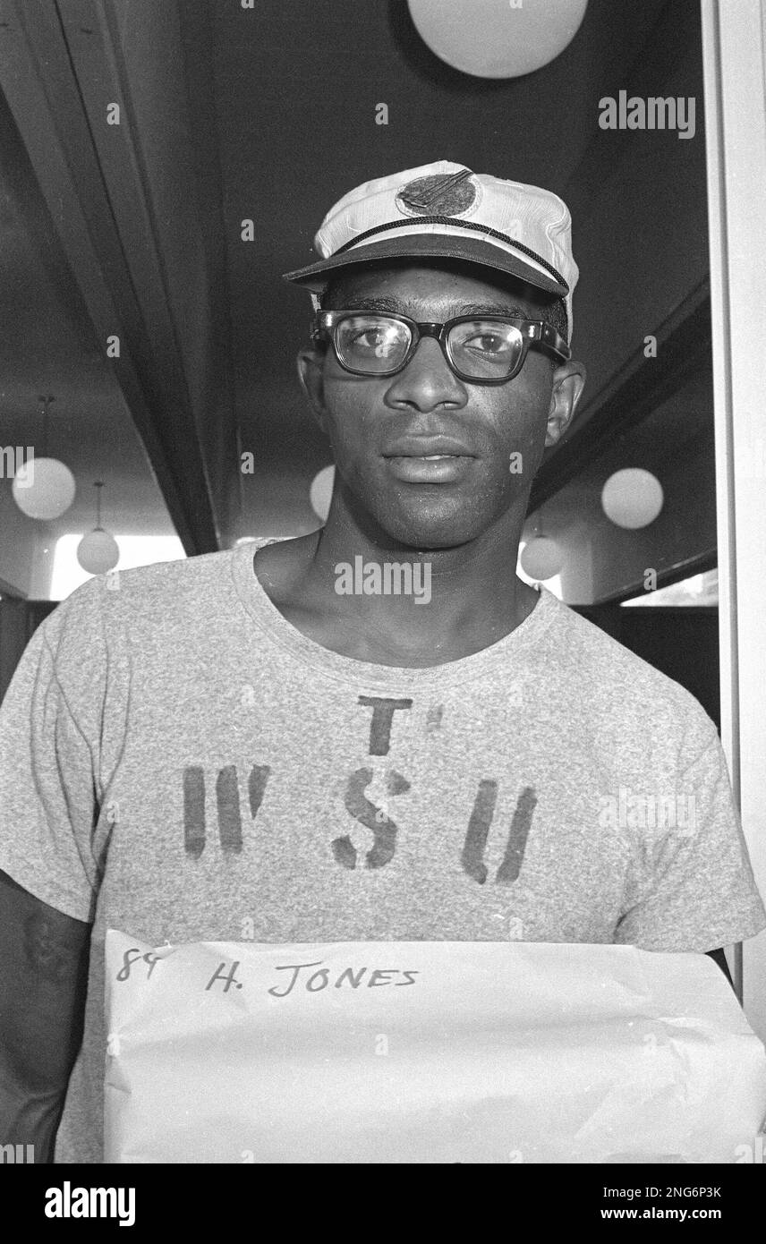 Hayes Jones of Detroit, a member of the U.S. track team, is seen in Los ...