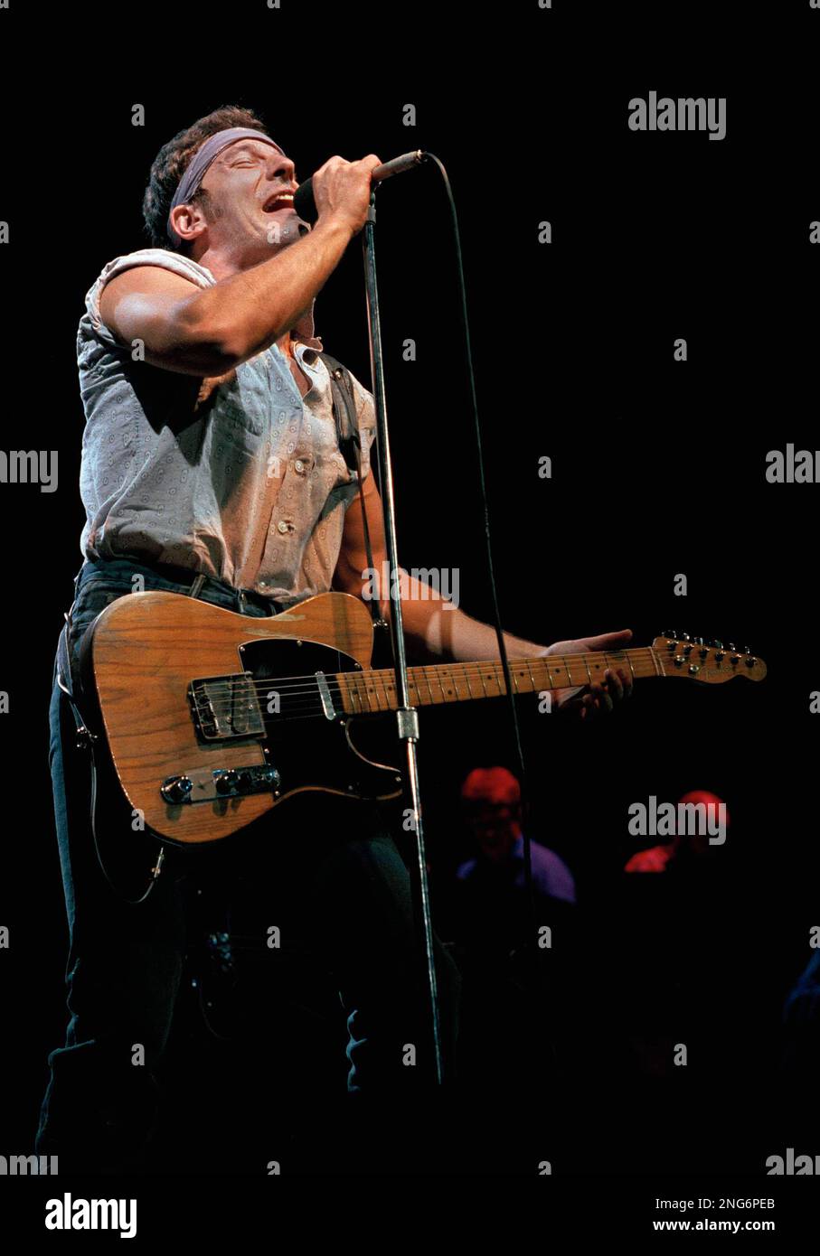 Rocker Bruce Springsteen is seen during his concert at the Meadowlands ...