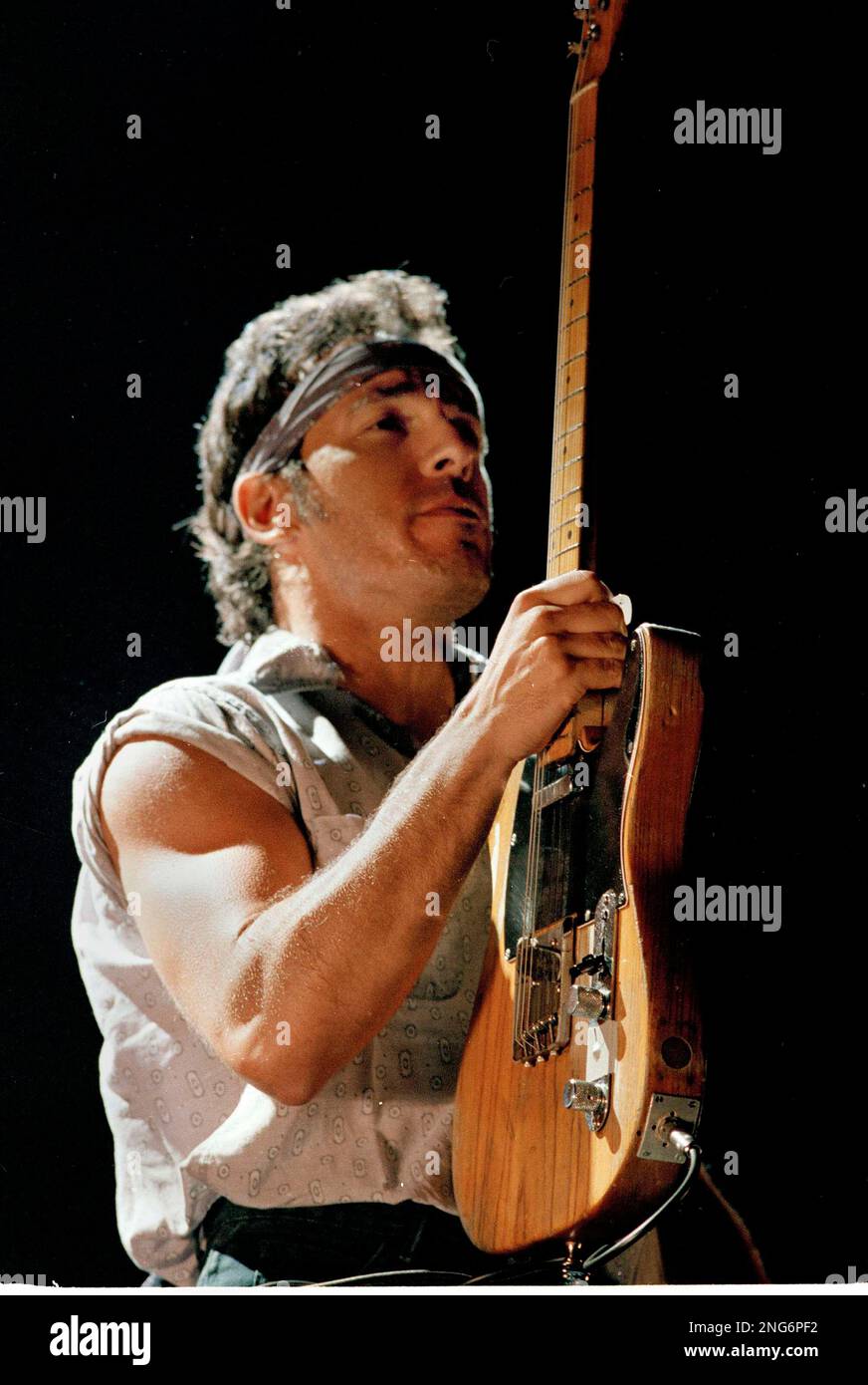 Rocker Bruce Springsteen is seen during his concert at the Meadowlands ...