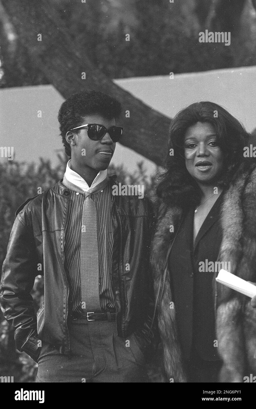 Marvin Gaye III escorts his mother Anna Gordy Gaye to the public ...