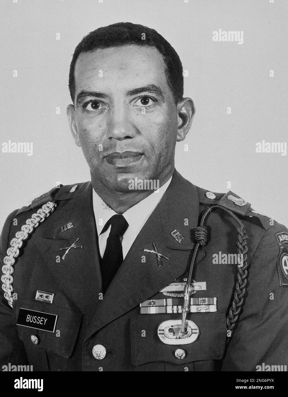 Lieutenant Colonel Charles Bussey of the 82nd Airborne Division is seen ...