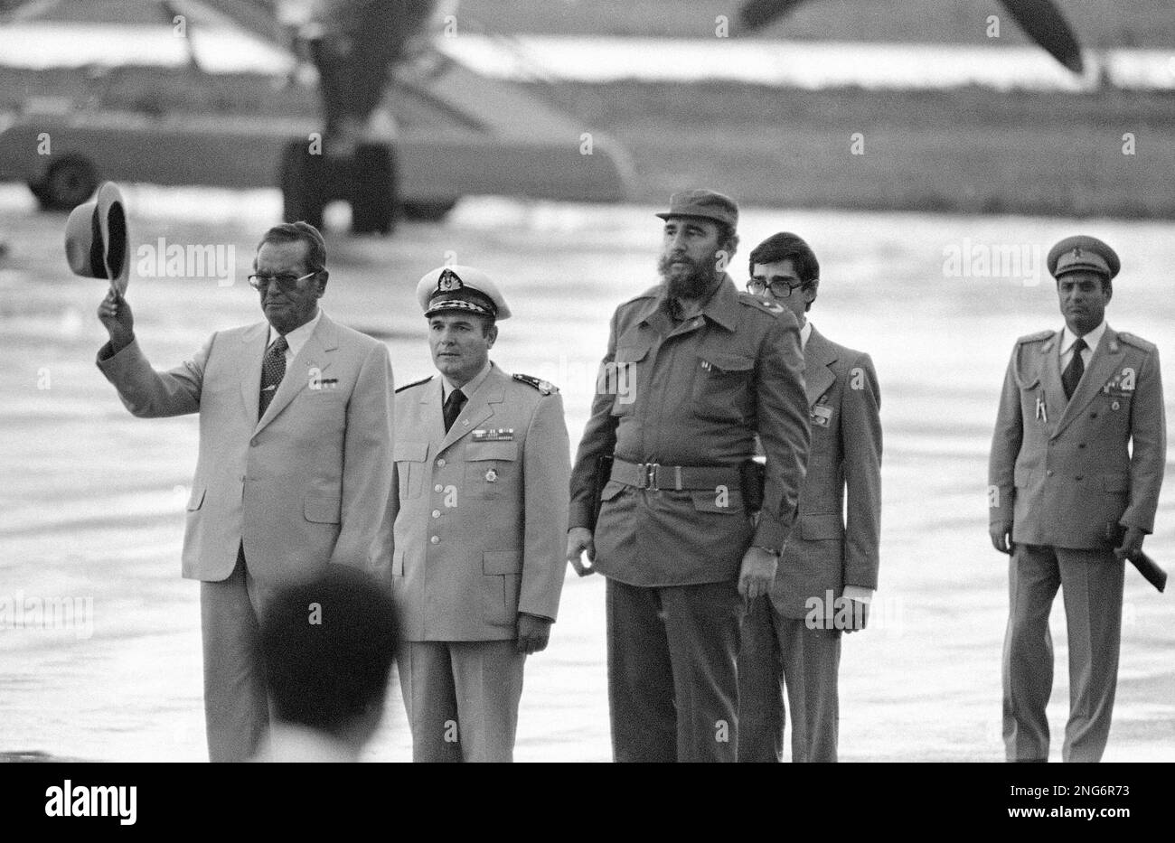 Cuban President Fidel Castro and Yugoslav President Josip Broz Tito ...