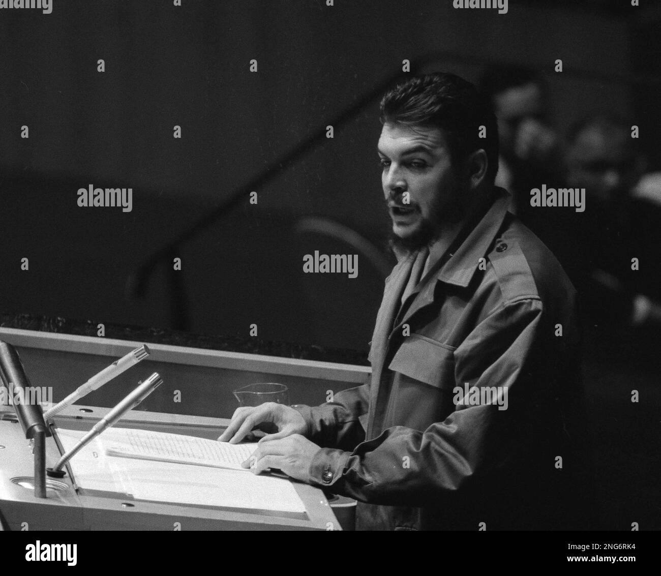 Cuba's Minister of Industry, Ernesto "Che" Guevara, addresses the ...