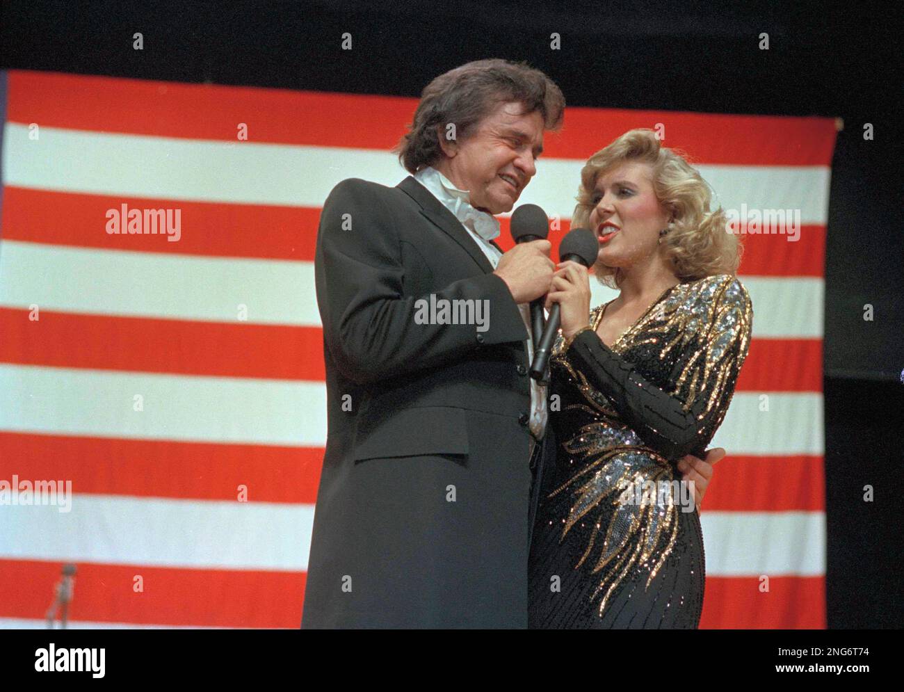 Miss America of 1987, Kellye Cash and her granduncle, country western ...
