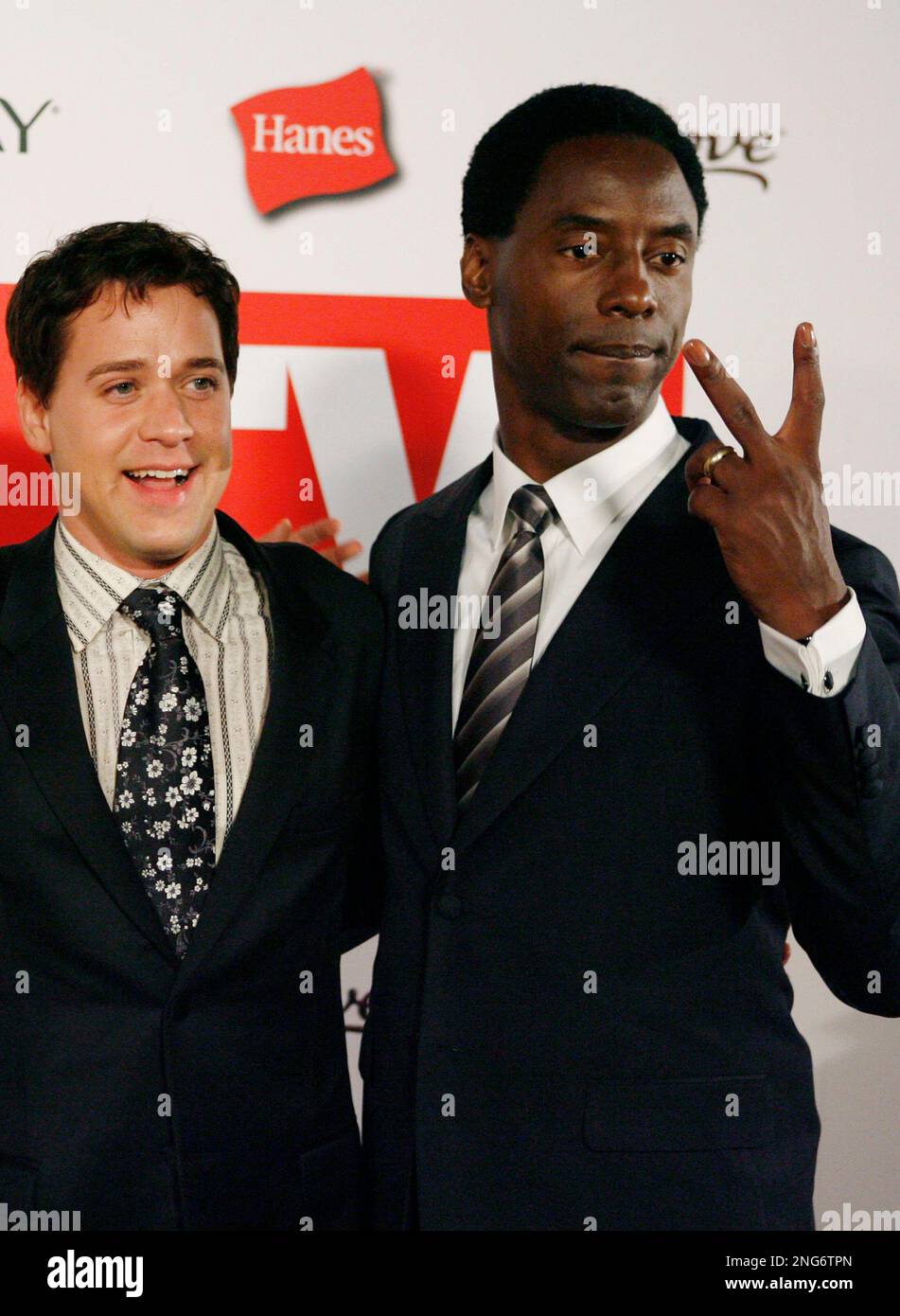 Actors T.R. Knight, left, and Isaiah Washington pose together at the ...