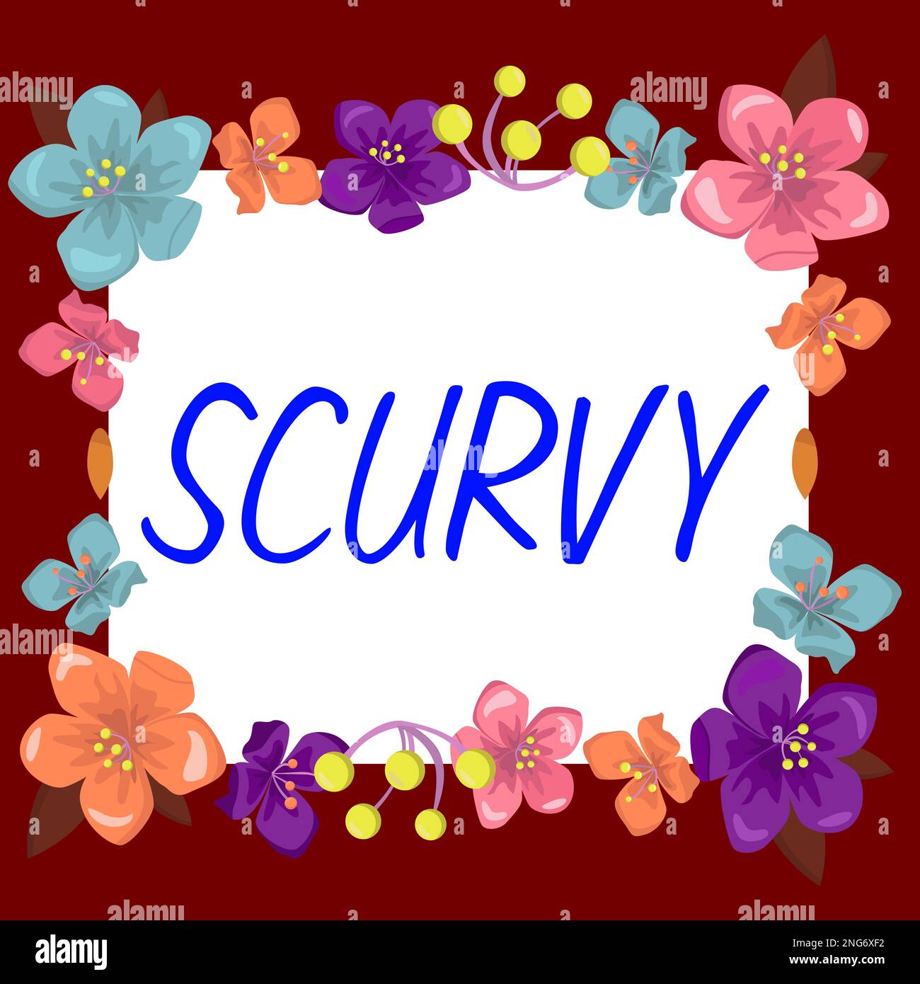 Hand writing sign Scurvy. Word Written on disease caused by a lack of ...