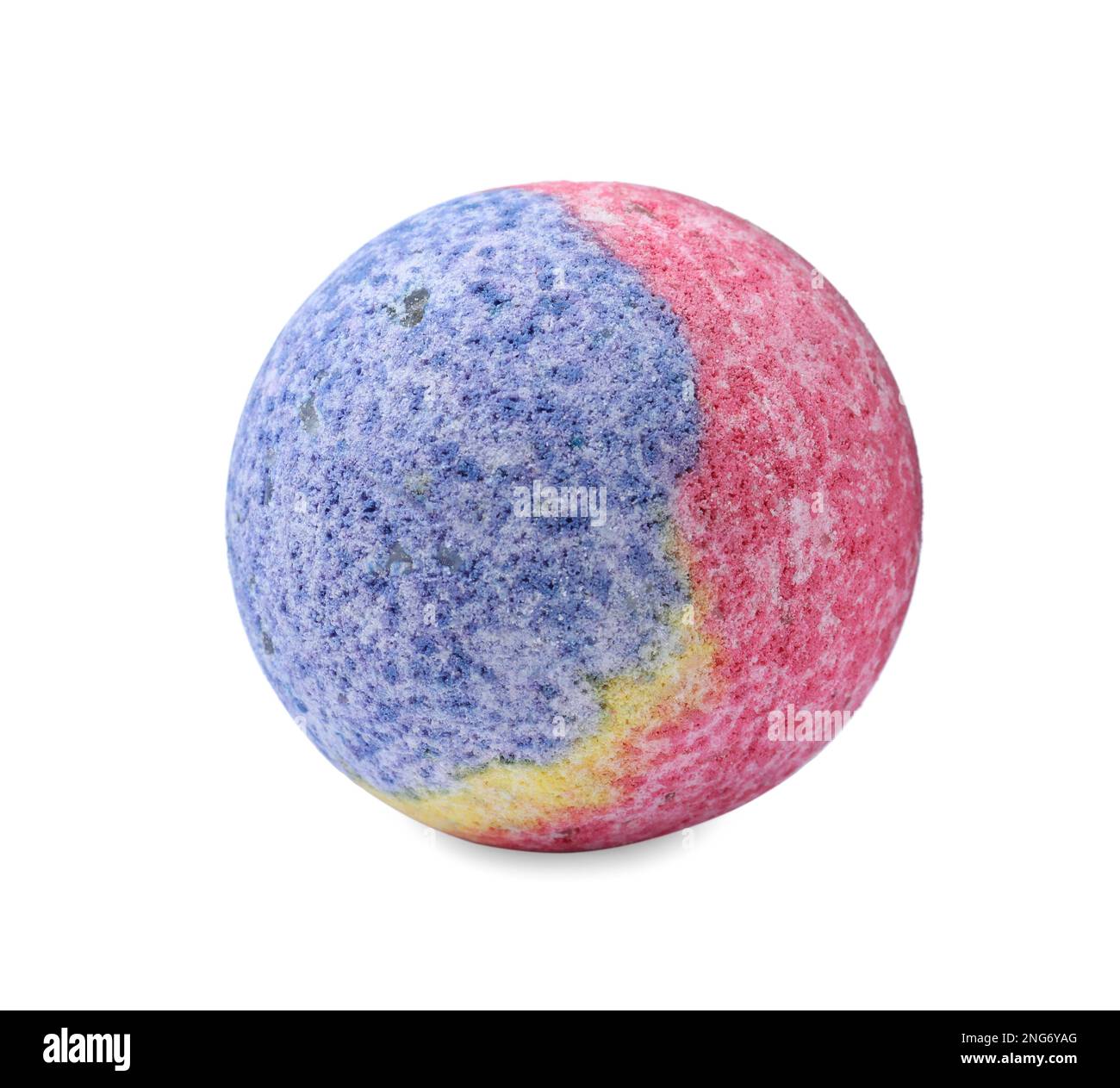 One colorful bath bomb isolated on white Stock Photo - Alamy