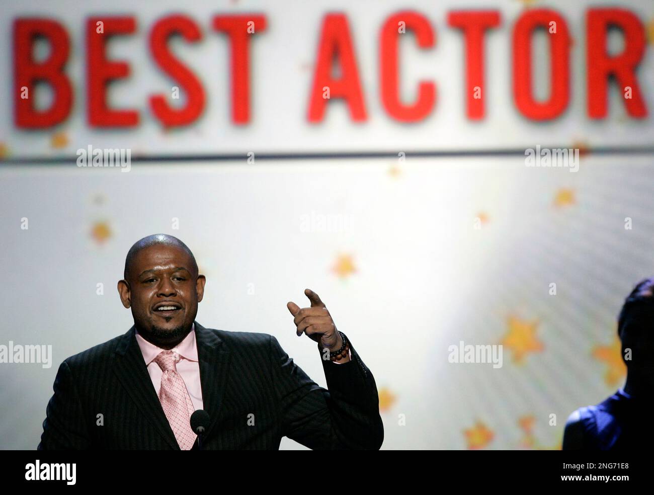 Forest Whitaker accepts the award for best actor for his work in "The ...