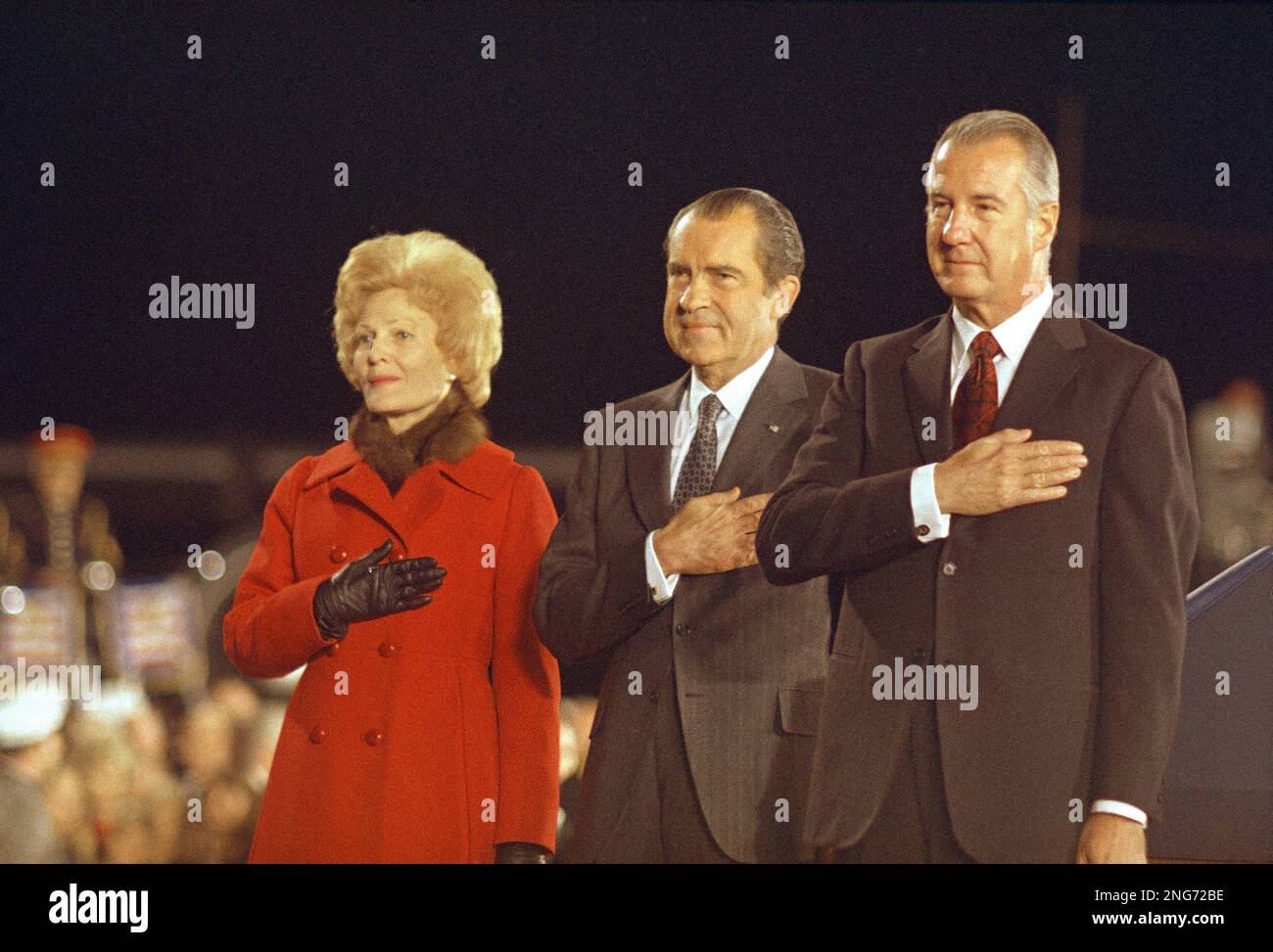 President Richard Nixon and first lady Pat Nixon are seen during ...